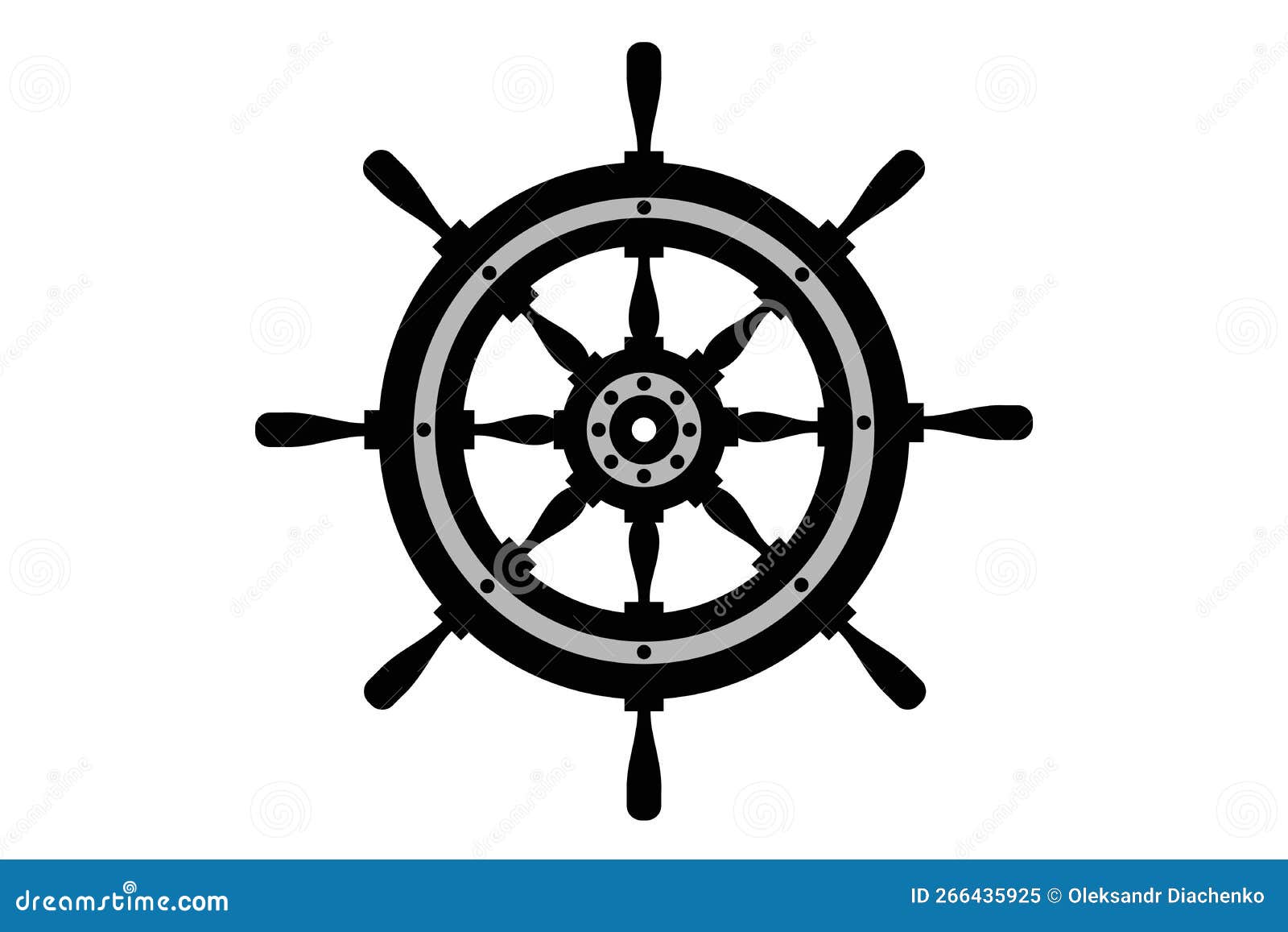 The Rudder Of The Ship. Vector Cartoon Illustration | CartoonDealer.com ...