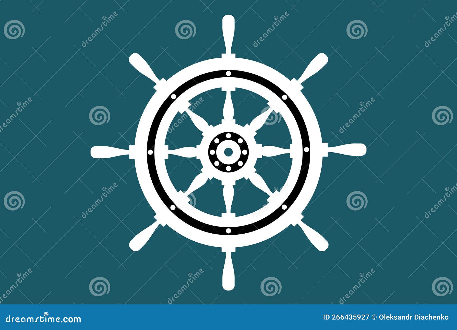 The Rudder Of The Ship. Vector Cartoon Illustration | CartoonDealer.com ...