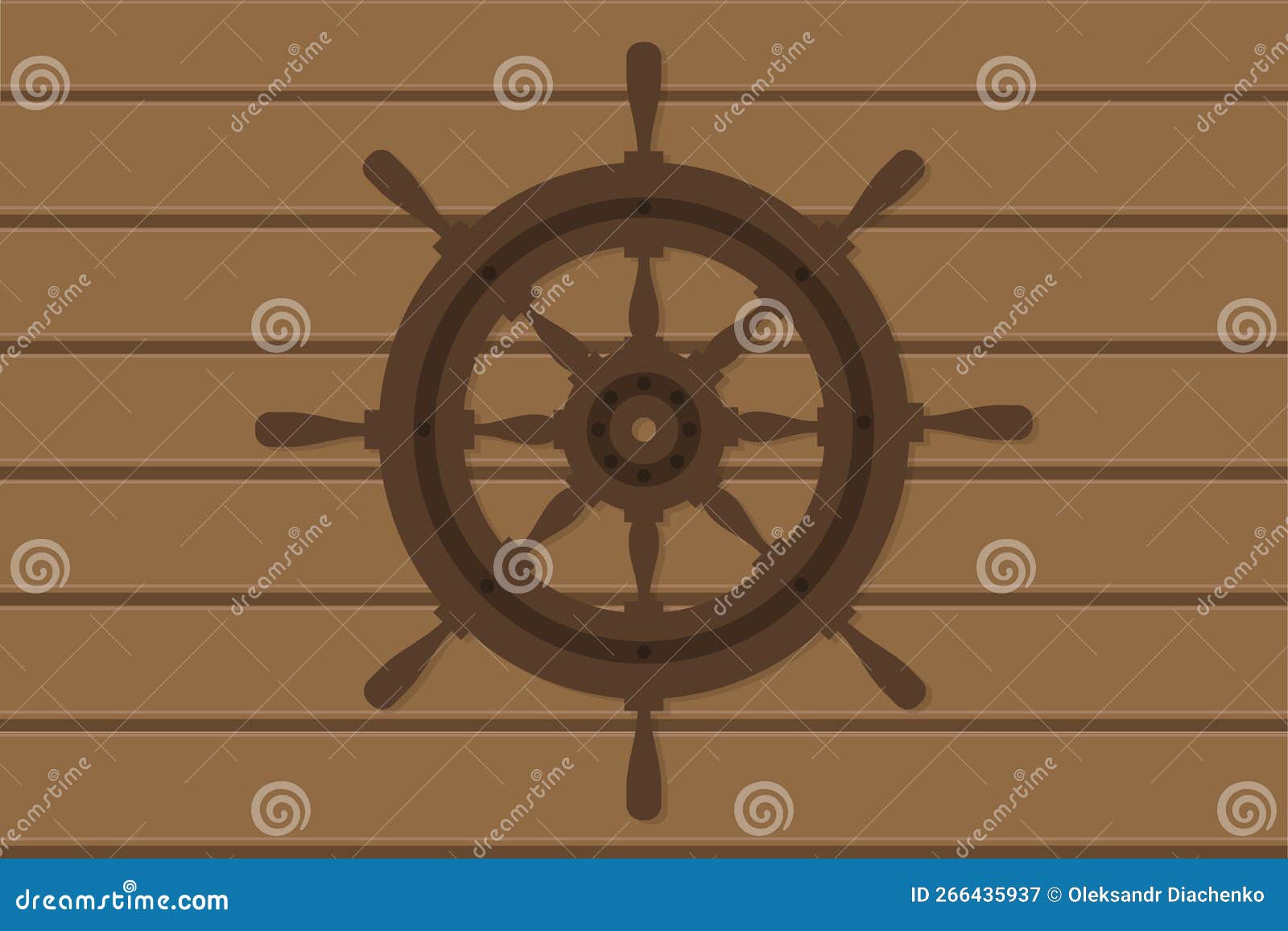 The Rudder Of The Ship. Vector Cartoon Illustration | CartoonDealer.com ...