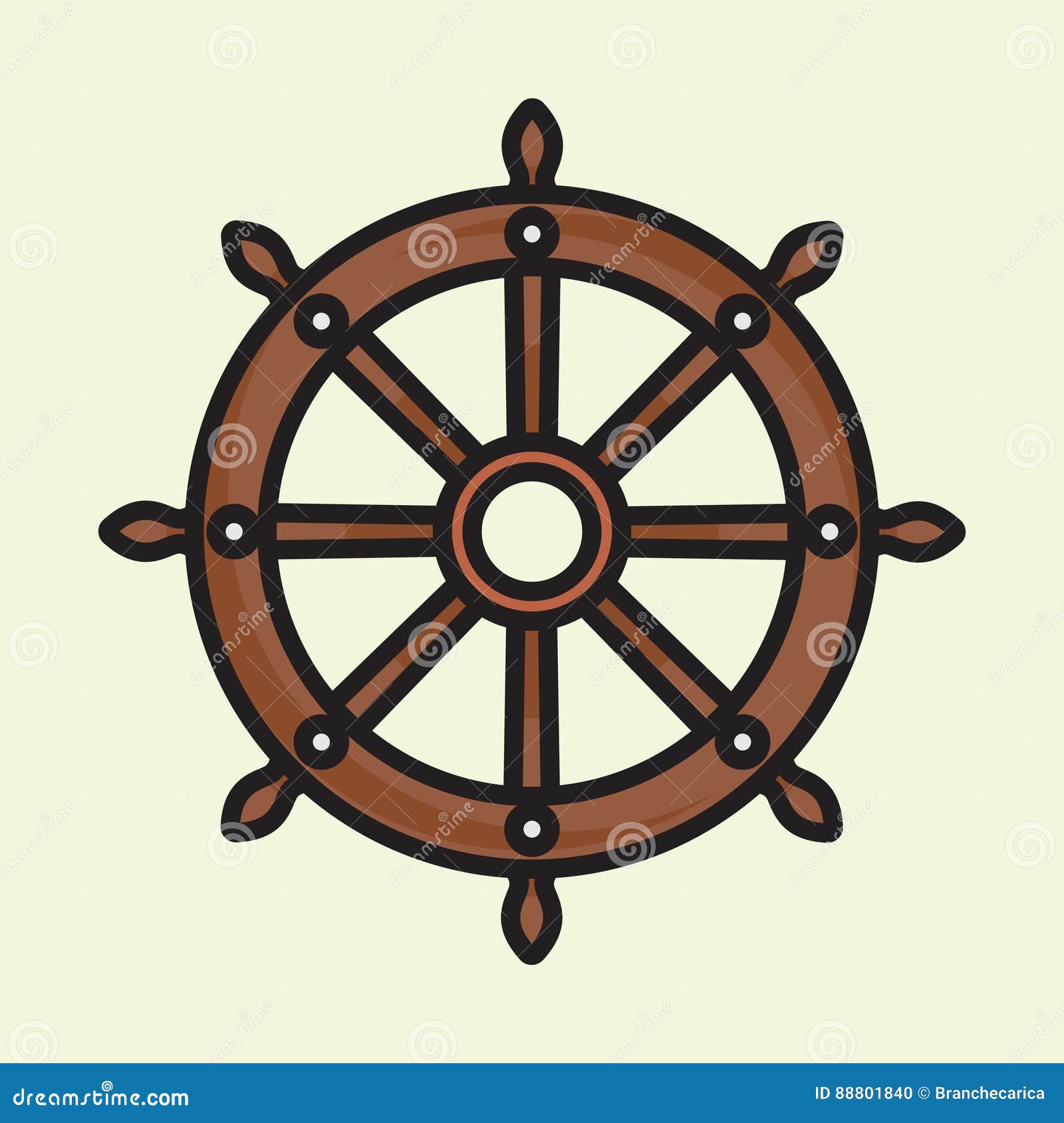 Rudder stock vector. Illustration of handle, marine, ship - 88801840