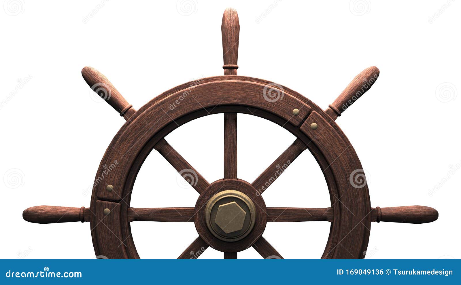 Rudder on white background stock illustration. Illustration of ...