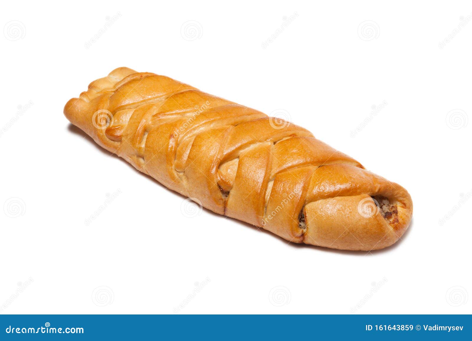 Ruddy Fish Pie Isolated on White Background. Stock Image - Image of ...