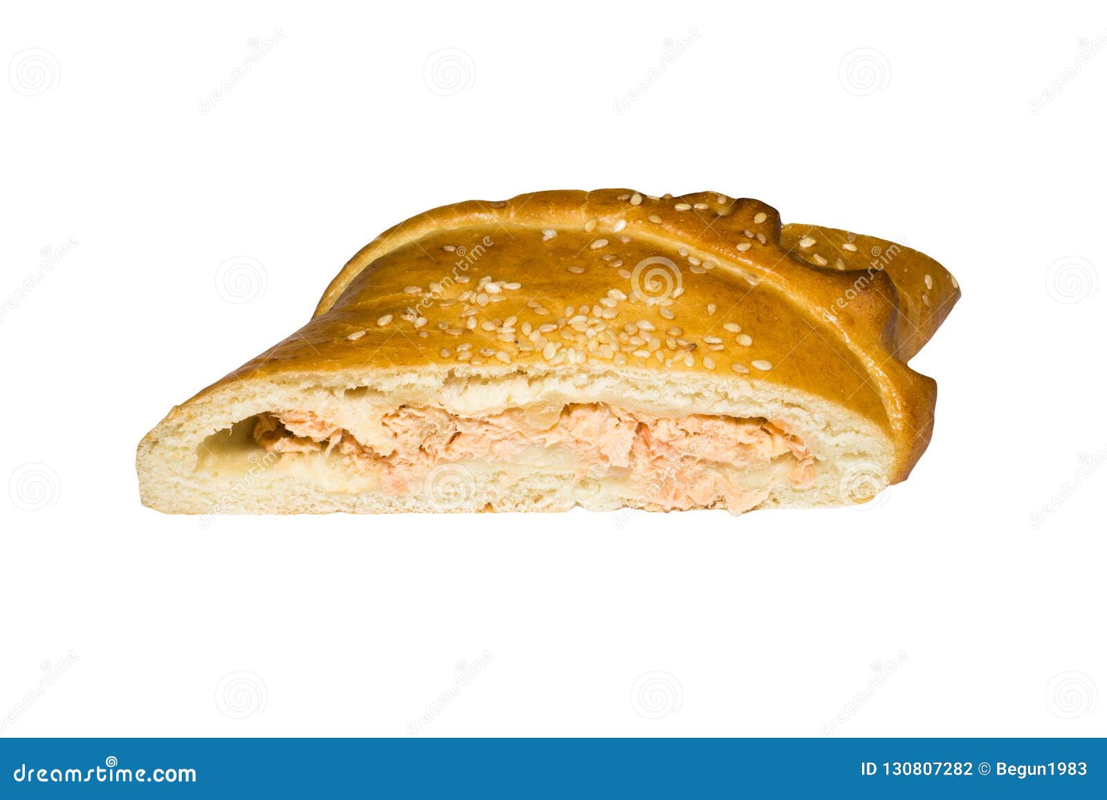 Ruddy Fish Pie on White Background. Stock Photo - Image of meat ...