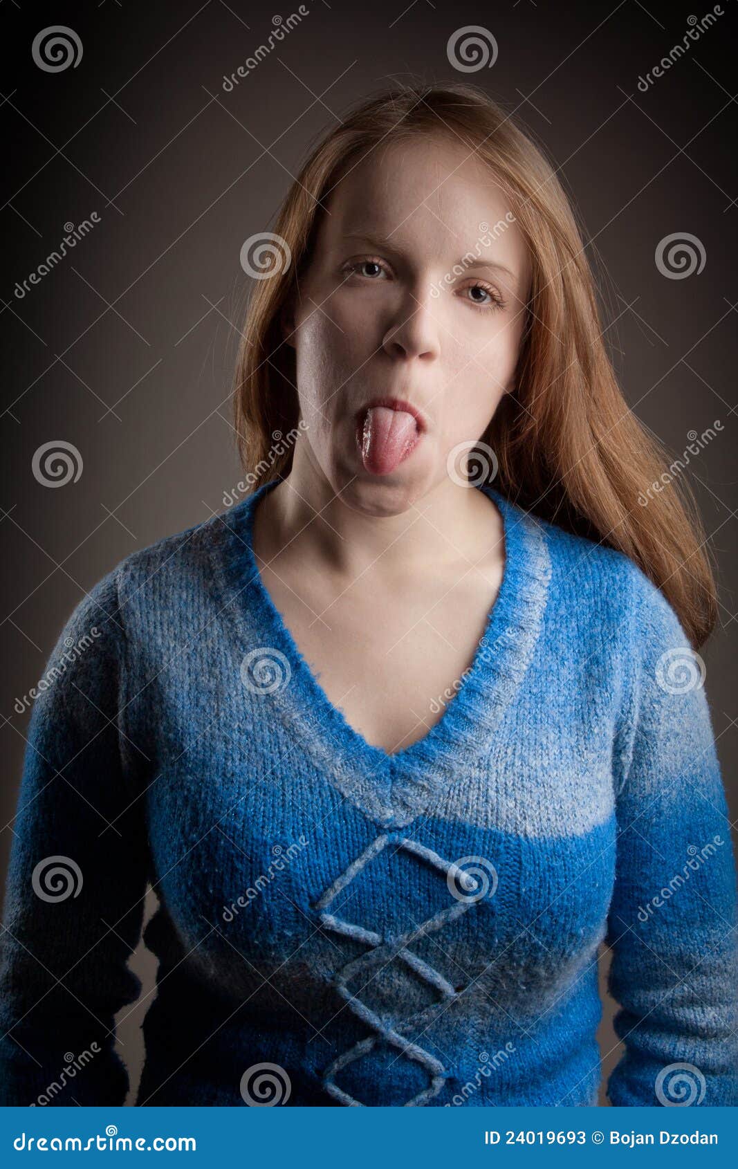 Rude girl stock image. Image of portrait, rudeness, longhair - 24019693