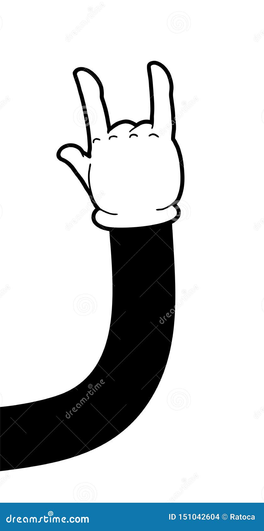 Rude hand pose stock vector. Illustration of isolated - 151042604