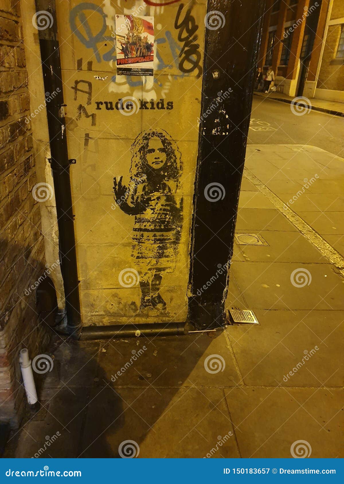 Rude Kids Graffiti London Bridge Editorial Photography - Image of ...