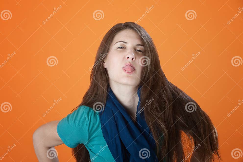 Rude Woman stock photo. Image of beautiful, lips, adult - 18193772