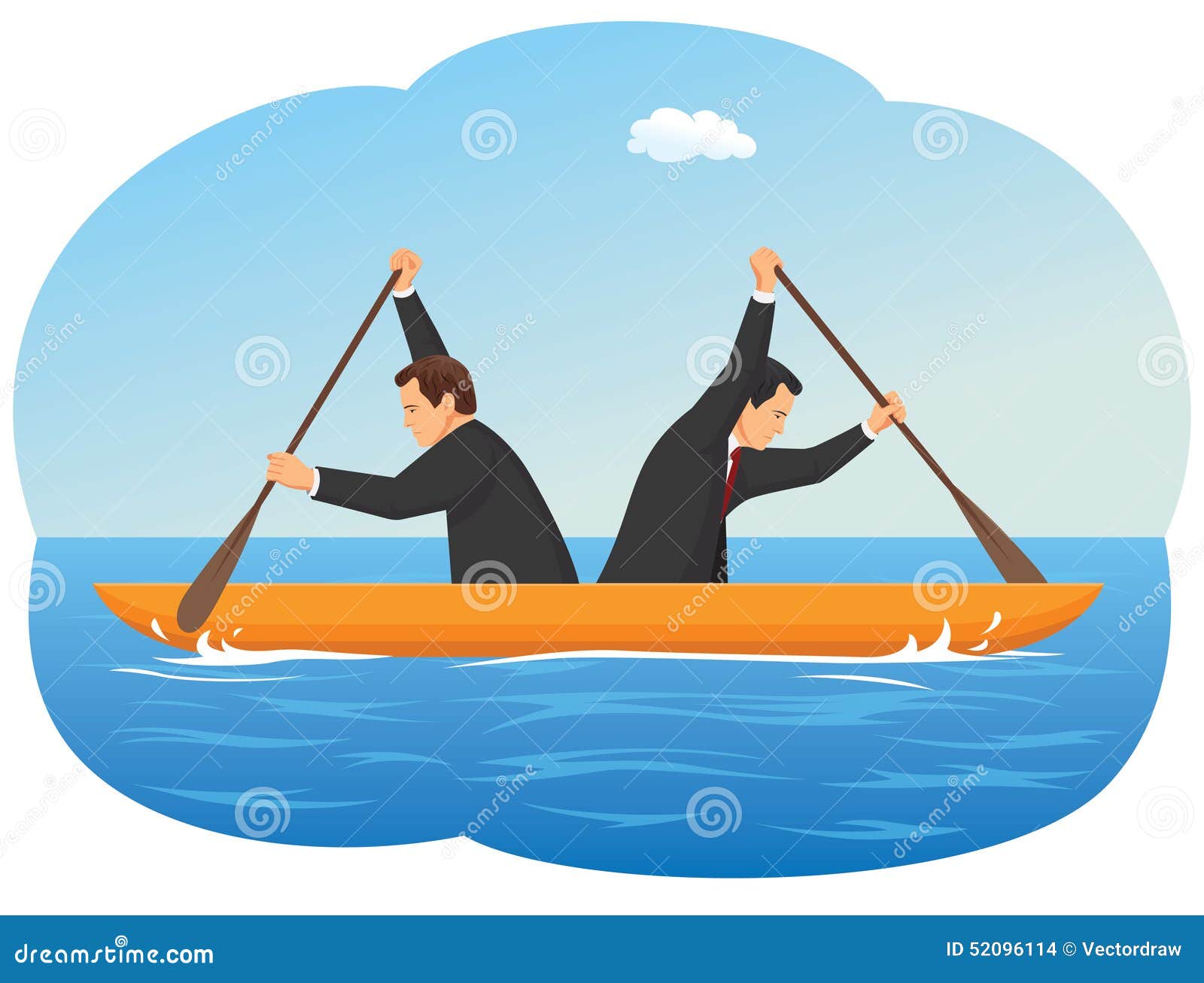 Rudern vektor abbildung. Illustration von konkurrent - 52096114