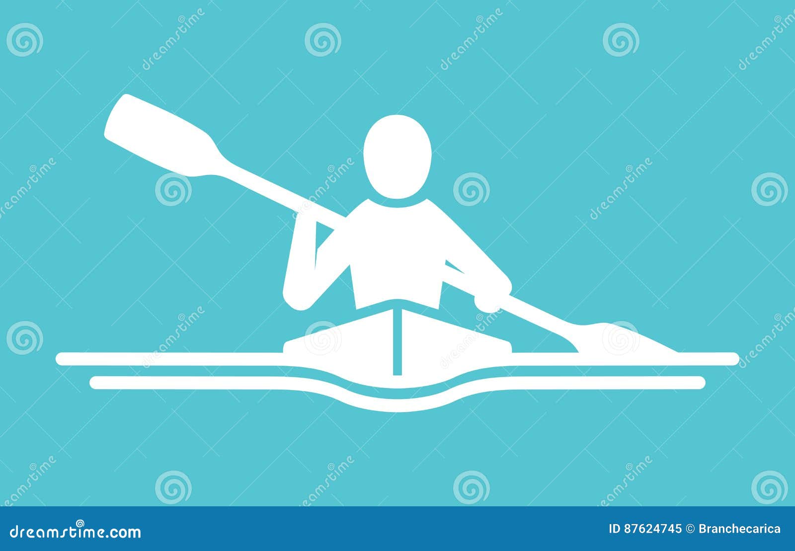 Rudern vektor abbildung. Illustration von mann, symbol - 87624745