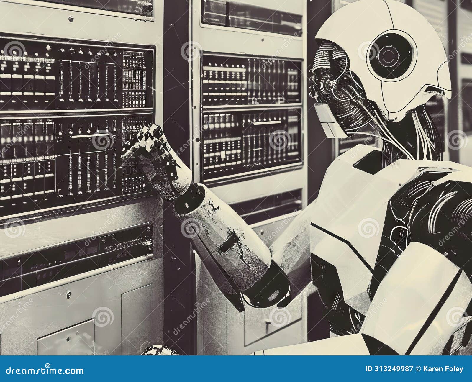 Vintage Computers and Robot Stock Illustration - Illustration of ... Vintage Computers and Robot Stock Illustration - Illustration of ...