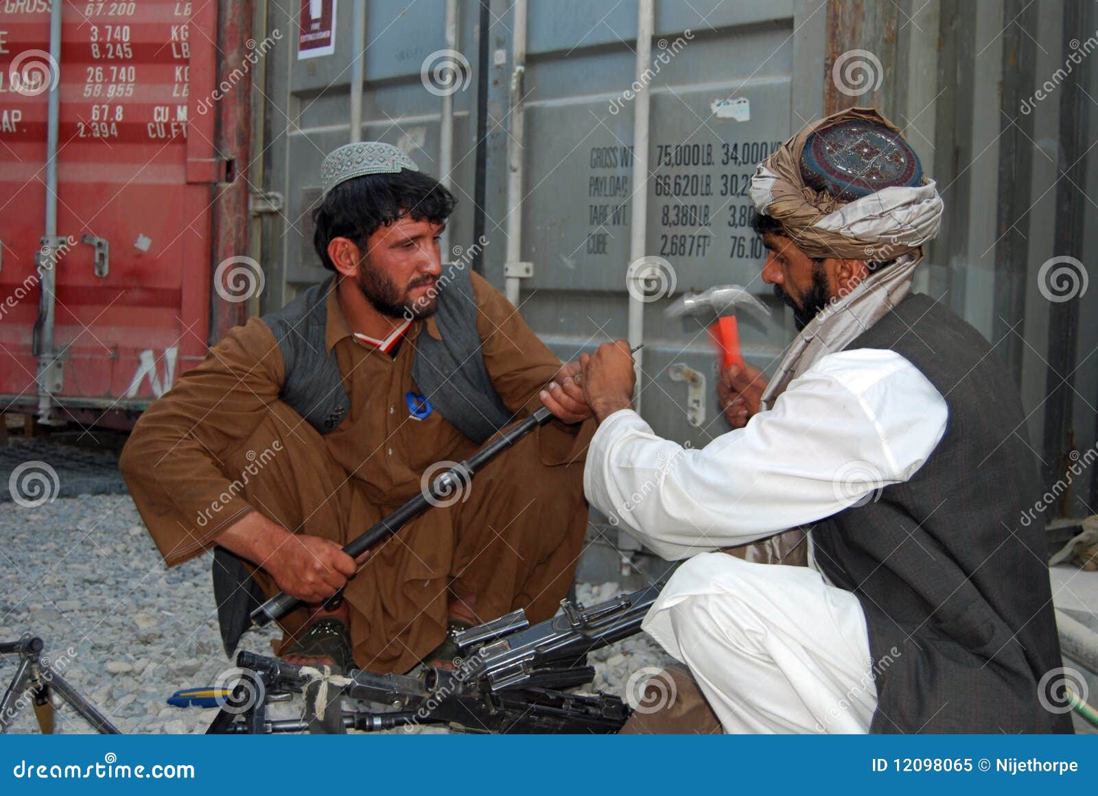 Rudimentary weapon repairs editorial image. Image of hammer - 12098065