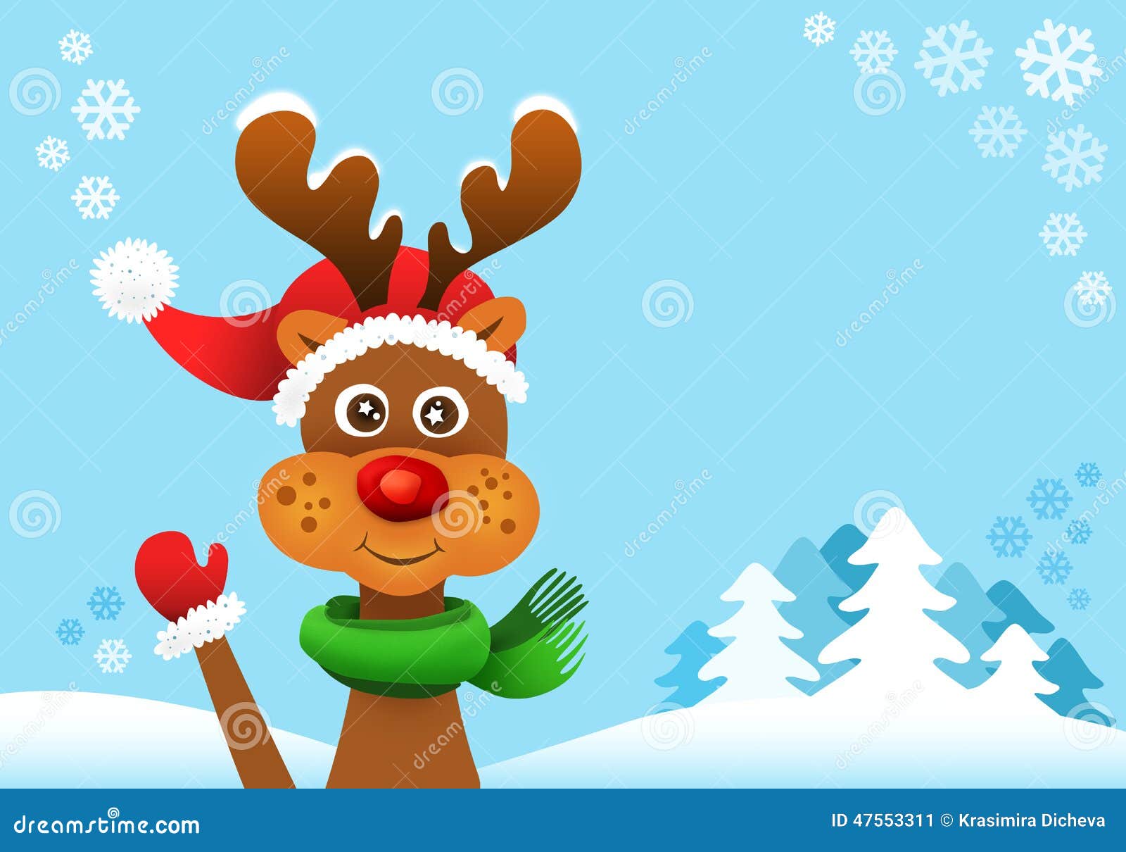 Rudolf Das Rote Gerochene Ren Stock Abbildung - Illustration von ...