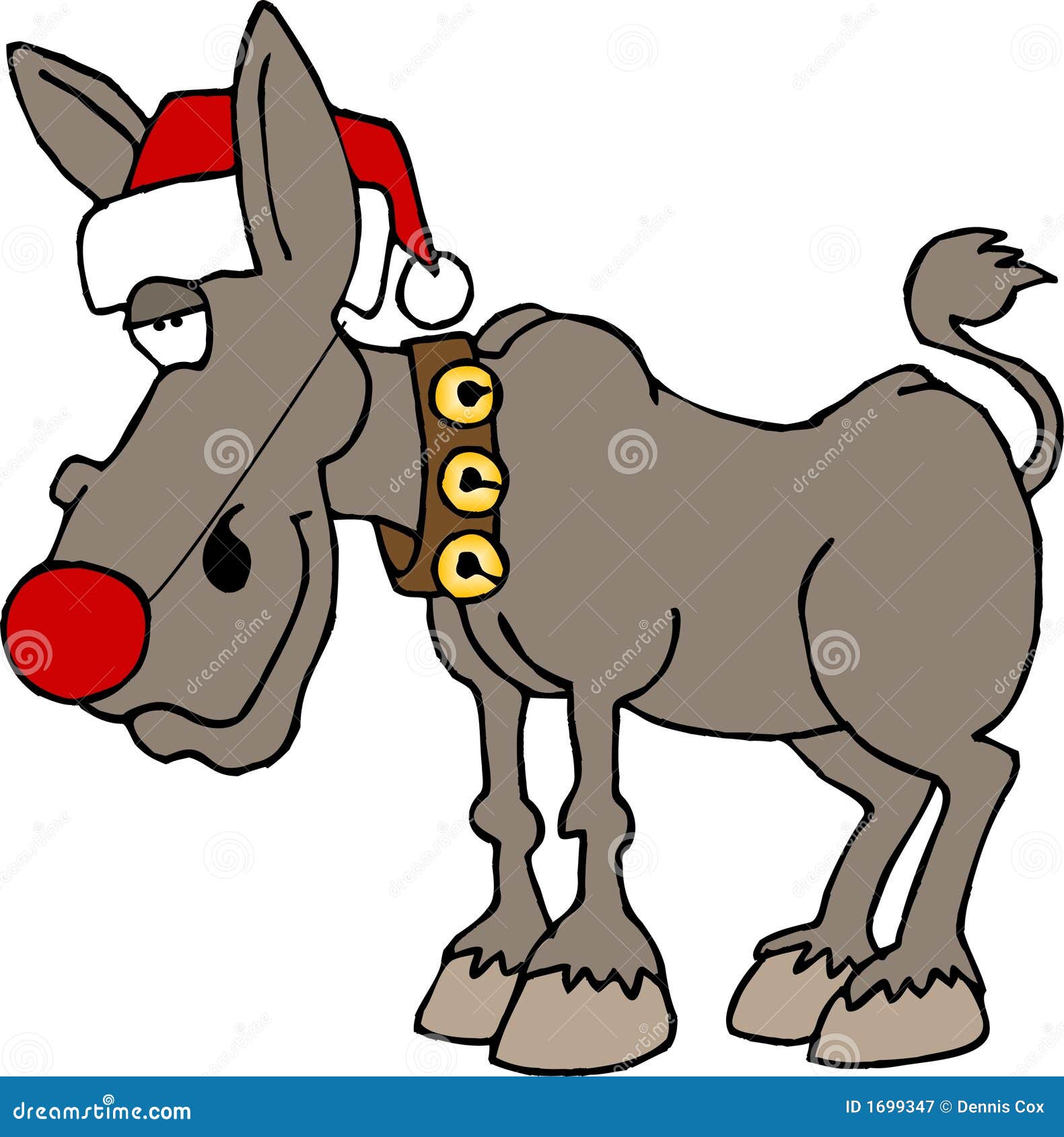 Rudolf De Rode Besnuffelde Ezel Vector Illustratie - Illustration of ...