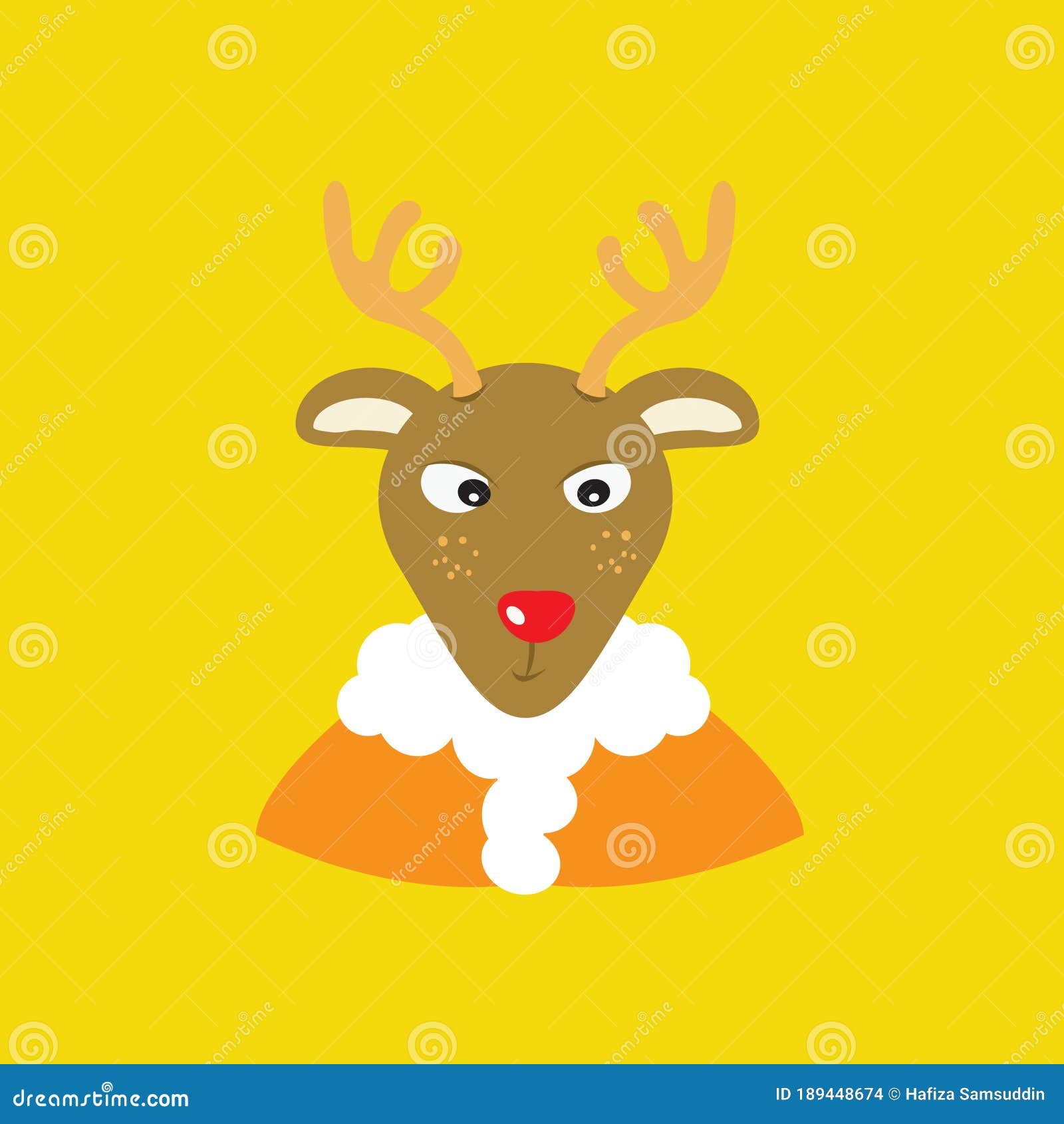 Rudolf the Reindeer. Vector Illustration Decorative Design Stock Vector ...