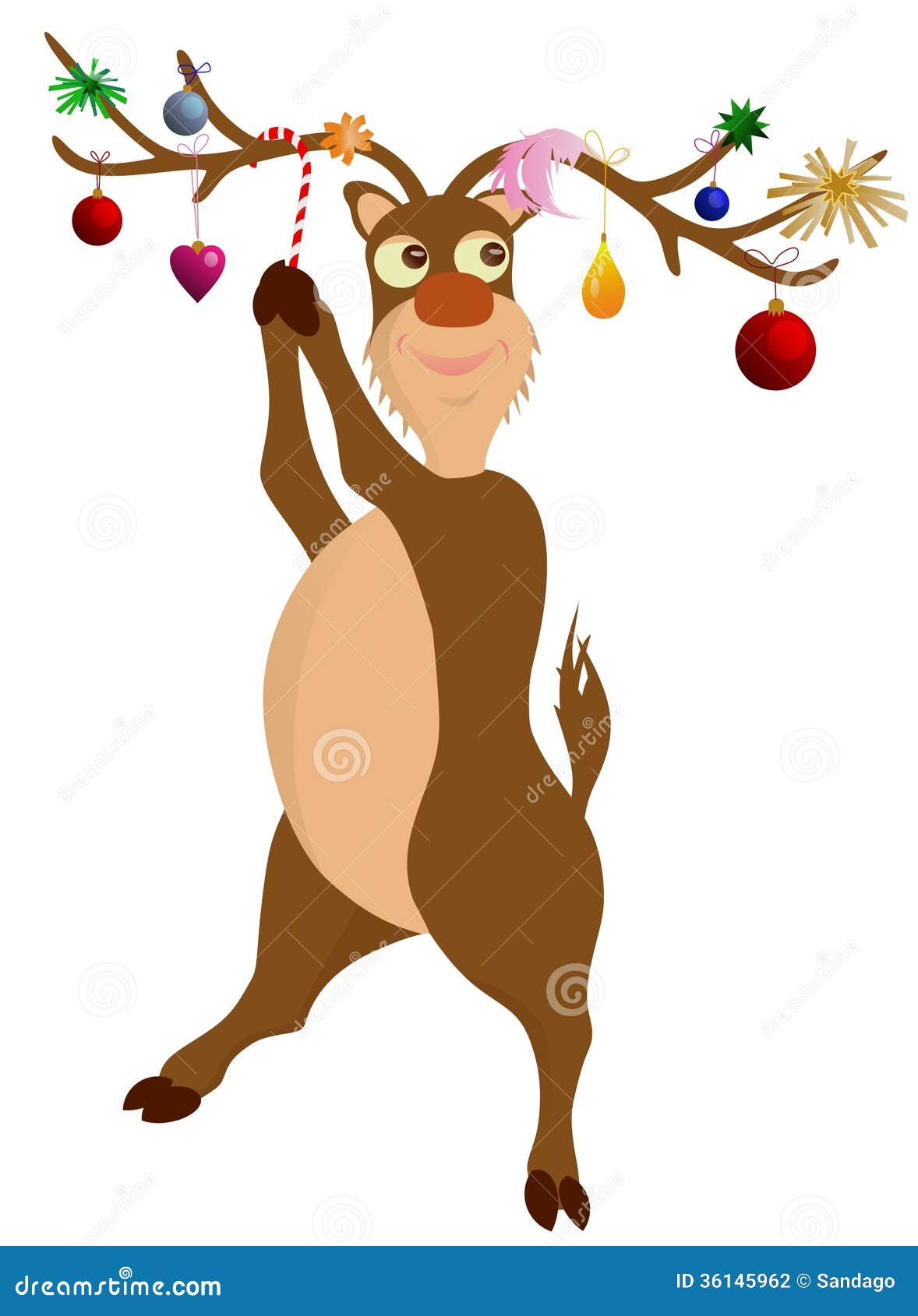 Rudolph das Ren vektor abbildung. Illustration von zeichen - 36145962