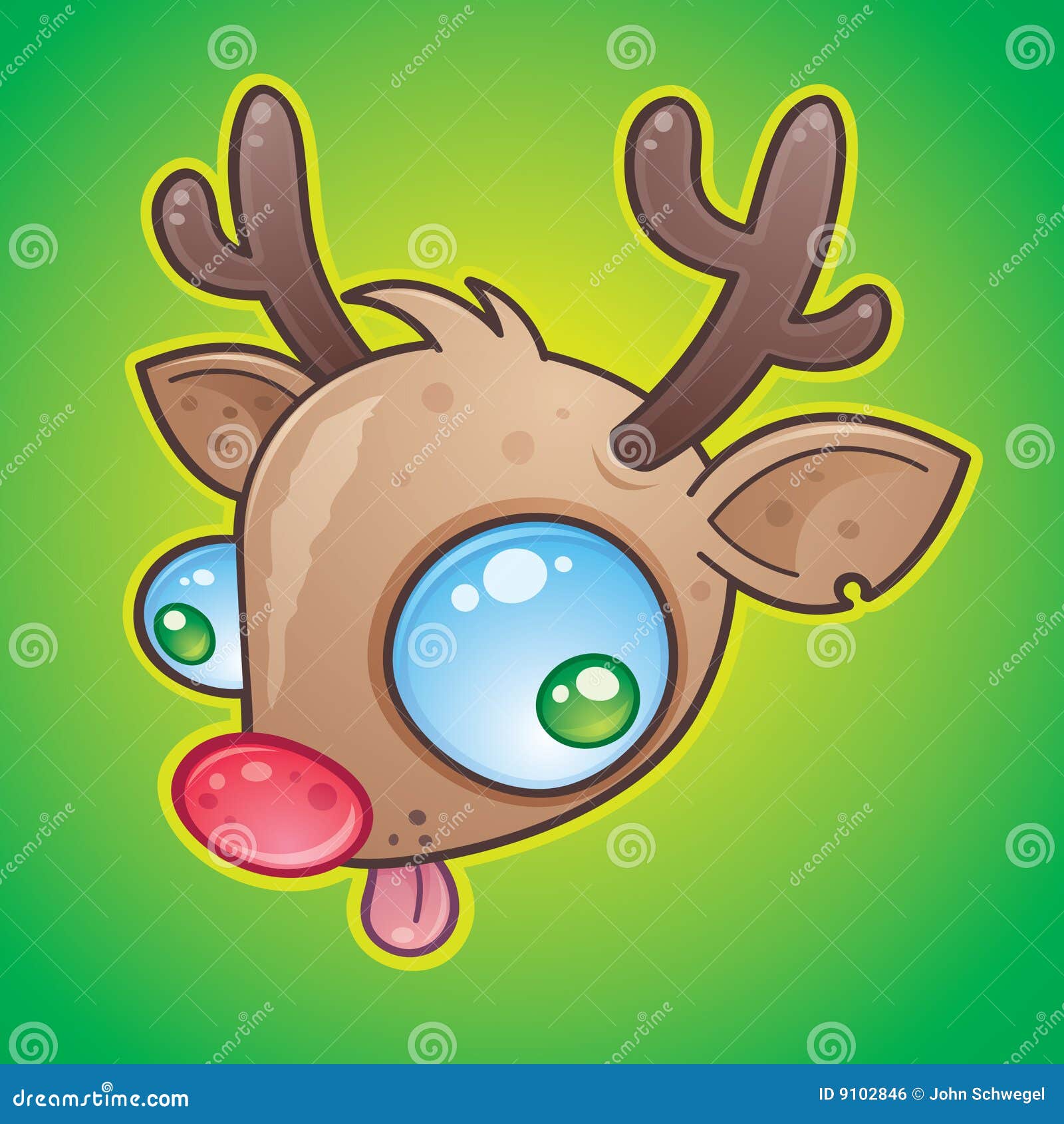 Rudolph das rotnasige Ren vektor abbildung. Illustration von feiertag ...