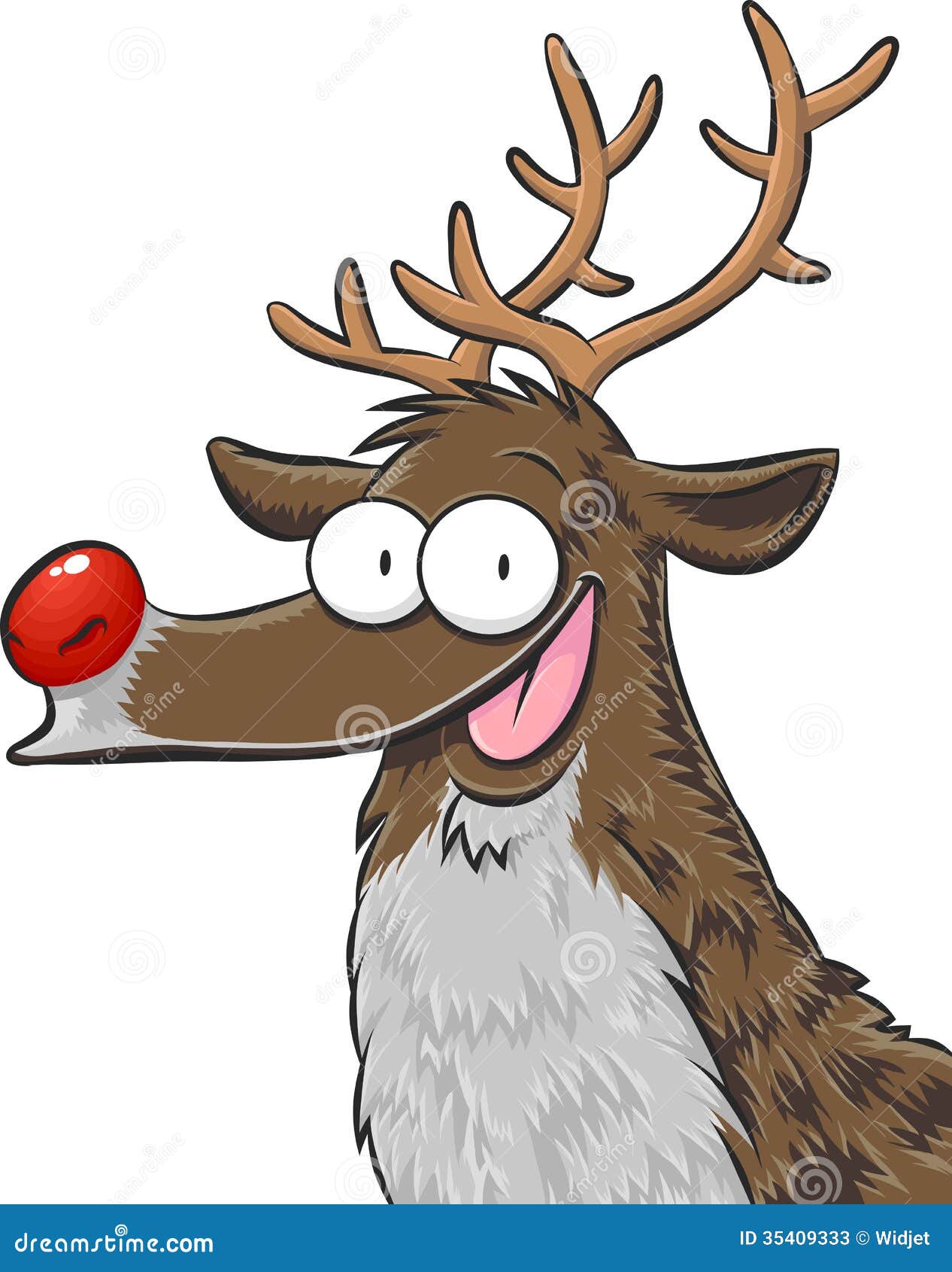 Rudolph, La Renna Col Naso Rosso Illustrazione Vettoriale ...