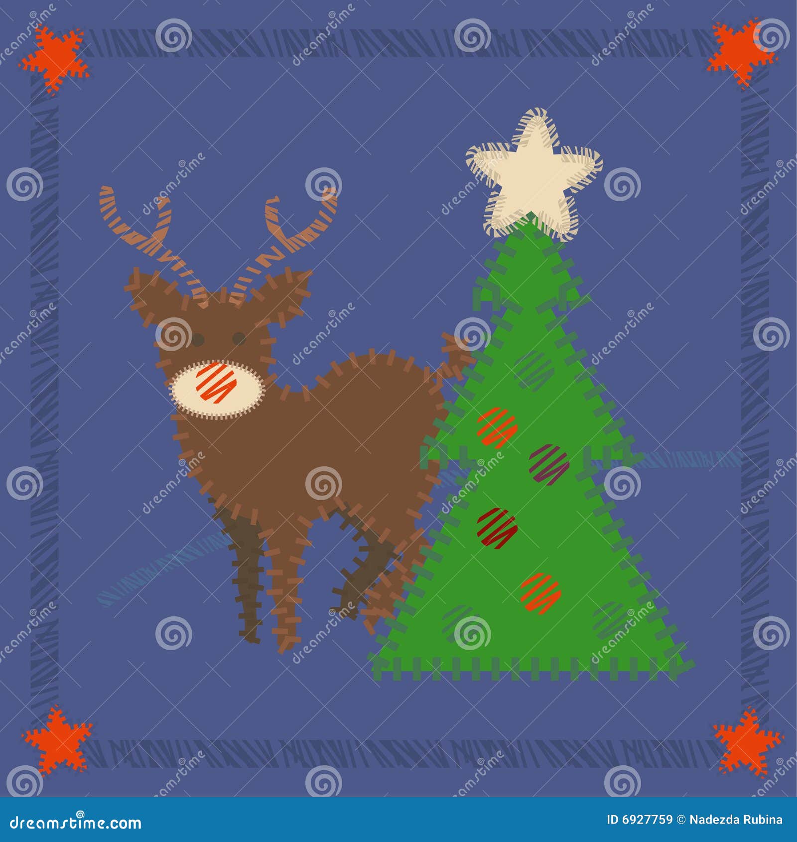 Rudolph La Renna Col Naso Rosso Illustrazione Vettoriale ...