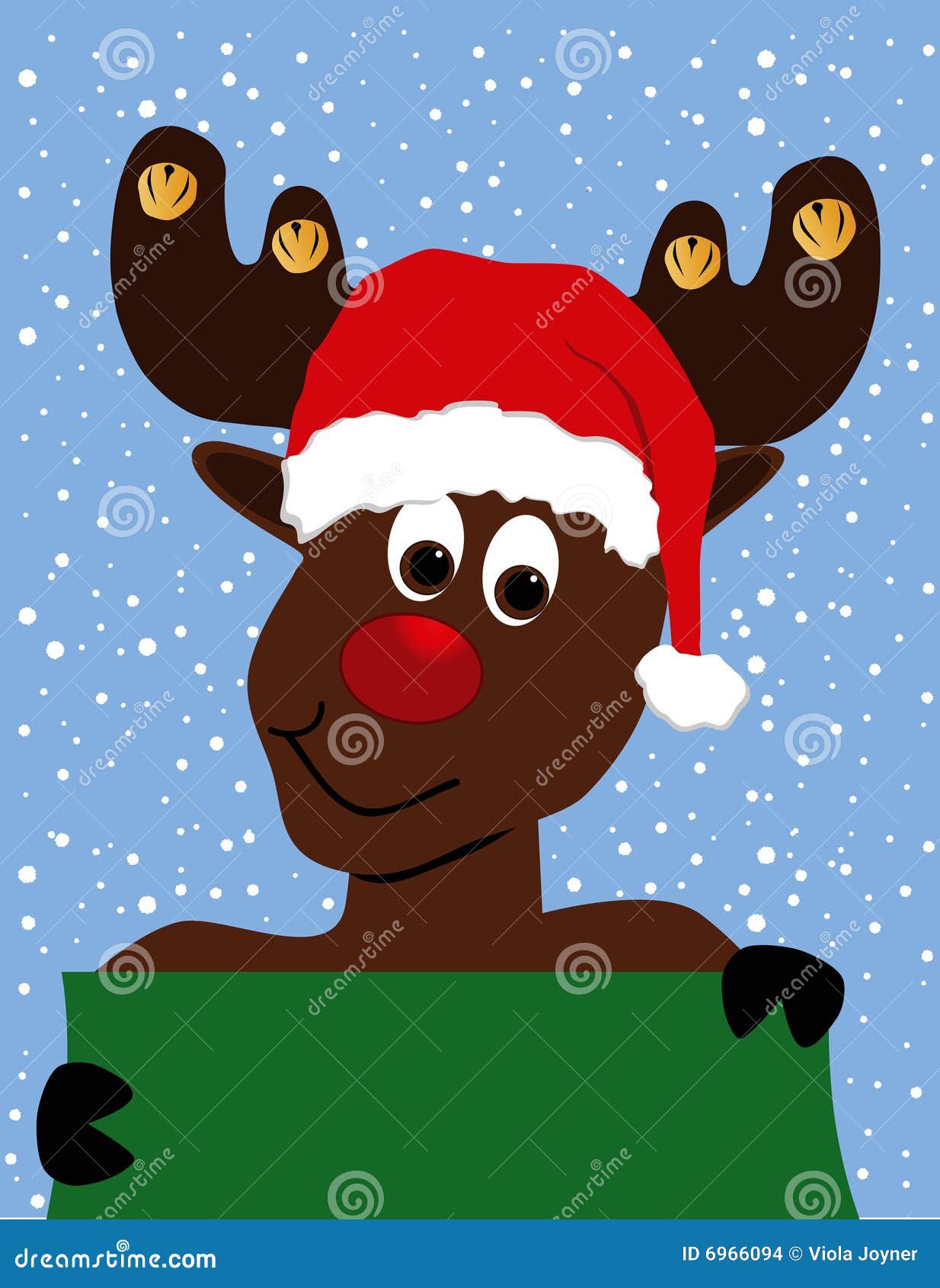 Rudolph Reindeer Christmas Holiday Vector Cartoon Royalty-Free Stock ...