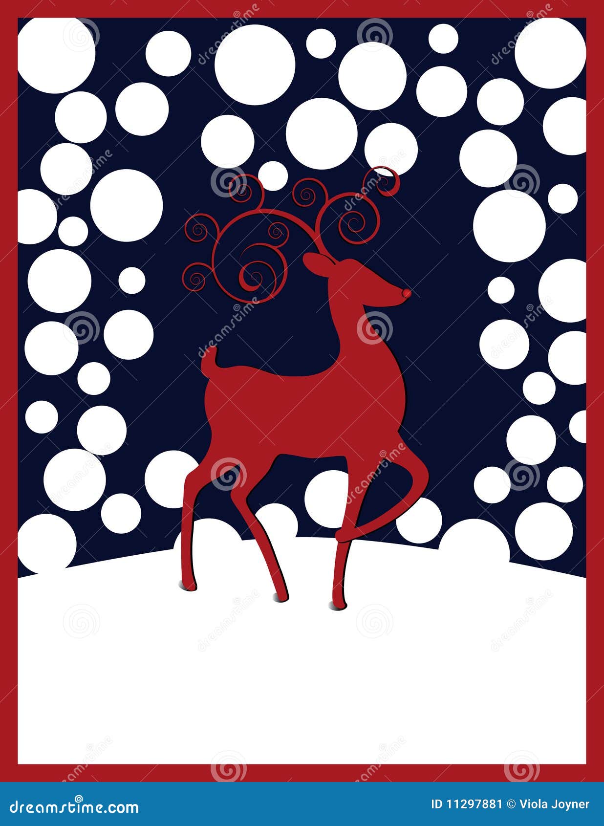Rudolph Reindeer Christmas Background Stock Vector - Illustration of ...