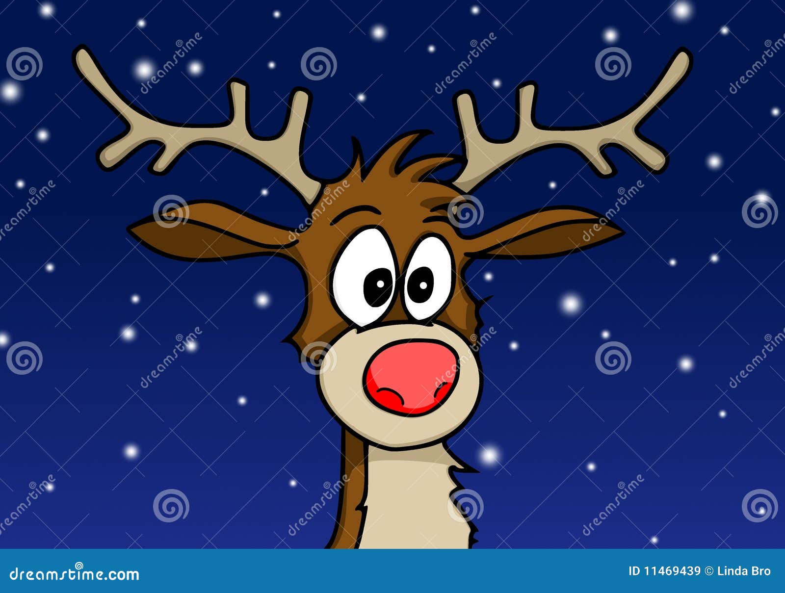 Rudolph a rena ilustração stock. Ilustração de bode, cartoon - 11469439