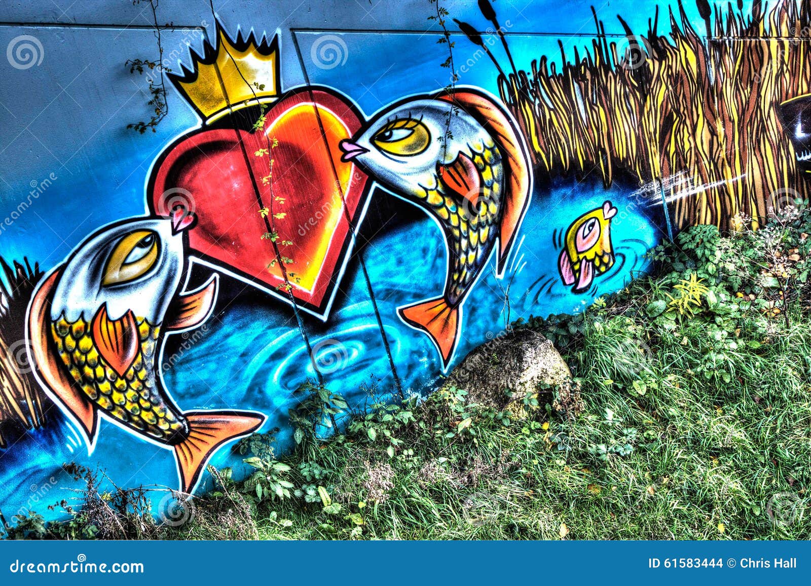 Rue Urbaine Art Fish De Graffiti Image stock éditorial - Image du ...