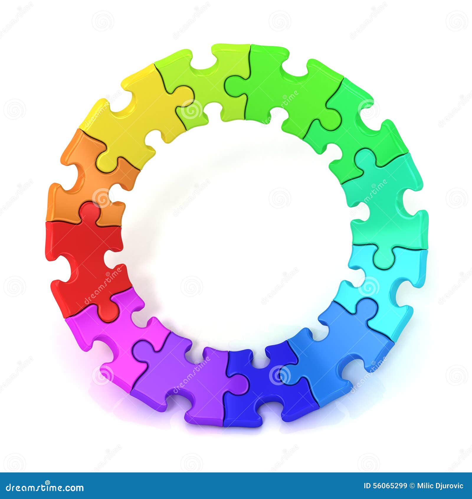 Rueda Colorida De La Carta Del Rompecabezas 3d Imagen de archivo ...
