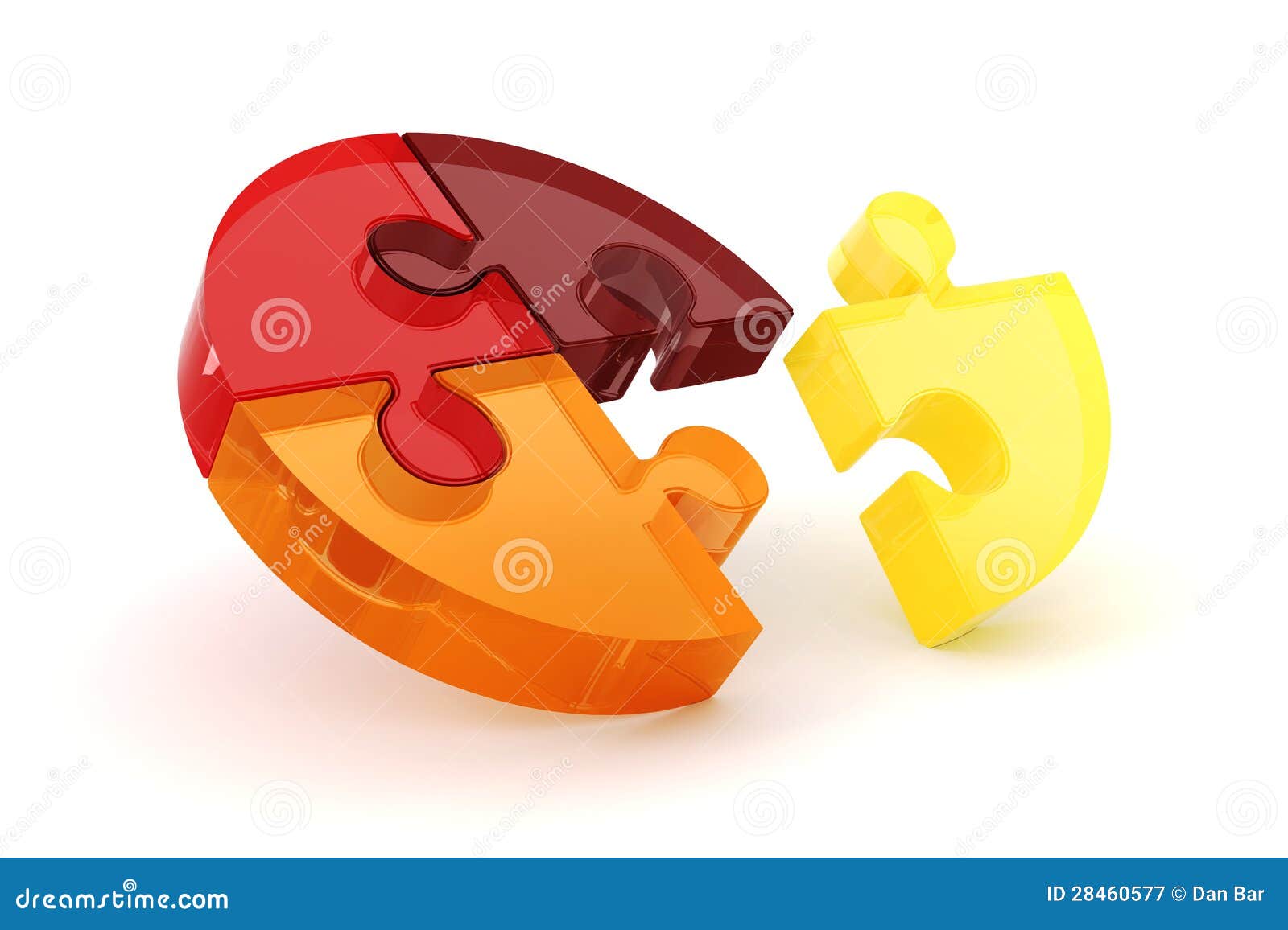 Rueda Colorida Del Rompecabezas 3d Stock de ilustración - Ilustración ...