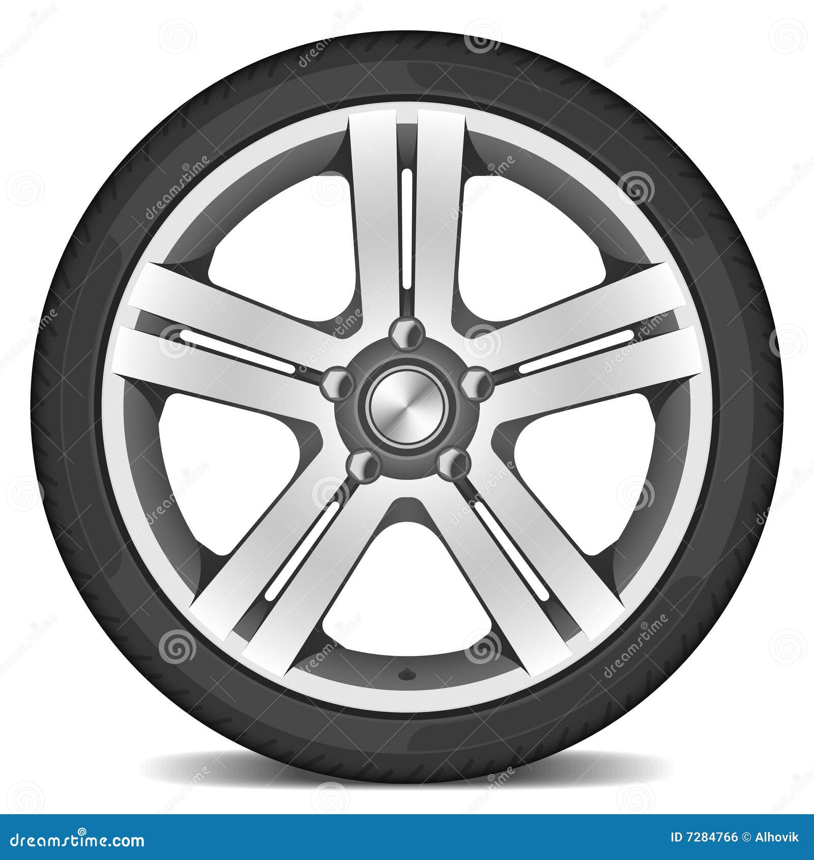 Rueda de coche del vector ilustración del vector. Ilustración de modelo ...