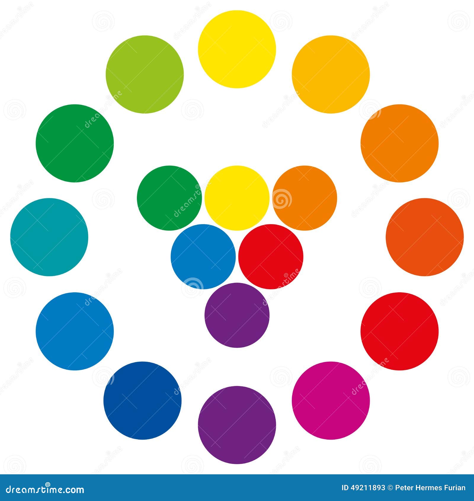 Rueda De Color Con Los Círculos Ilustración del Vector - Ilustración de ...