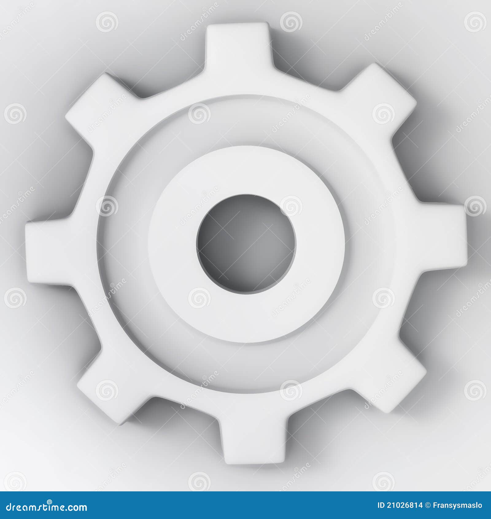 Rueda De Engranaje Blanca 3d Stock de ilustración - Ilustración de ...