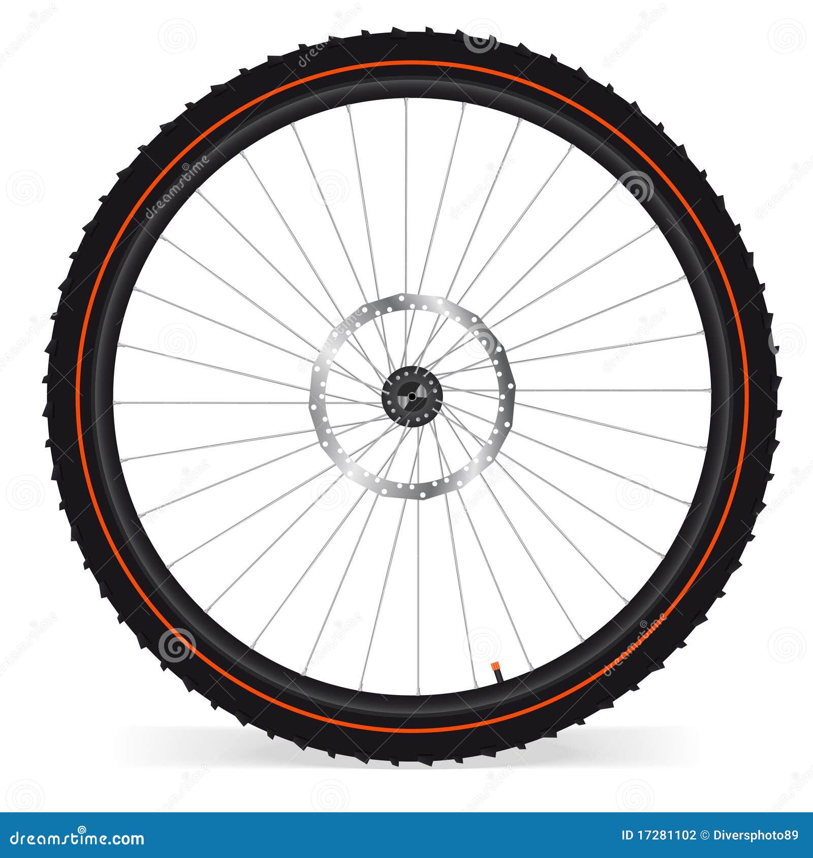 Rueda de la bici ilustración del vector. Ilustración de cubo - 17281102