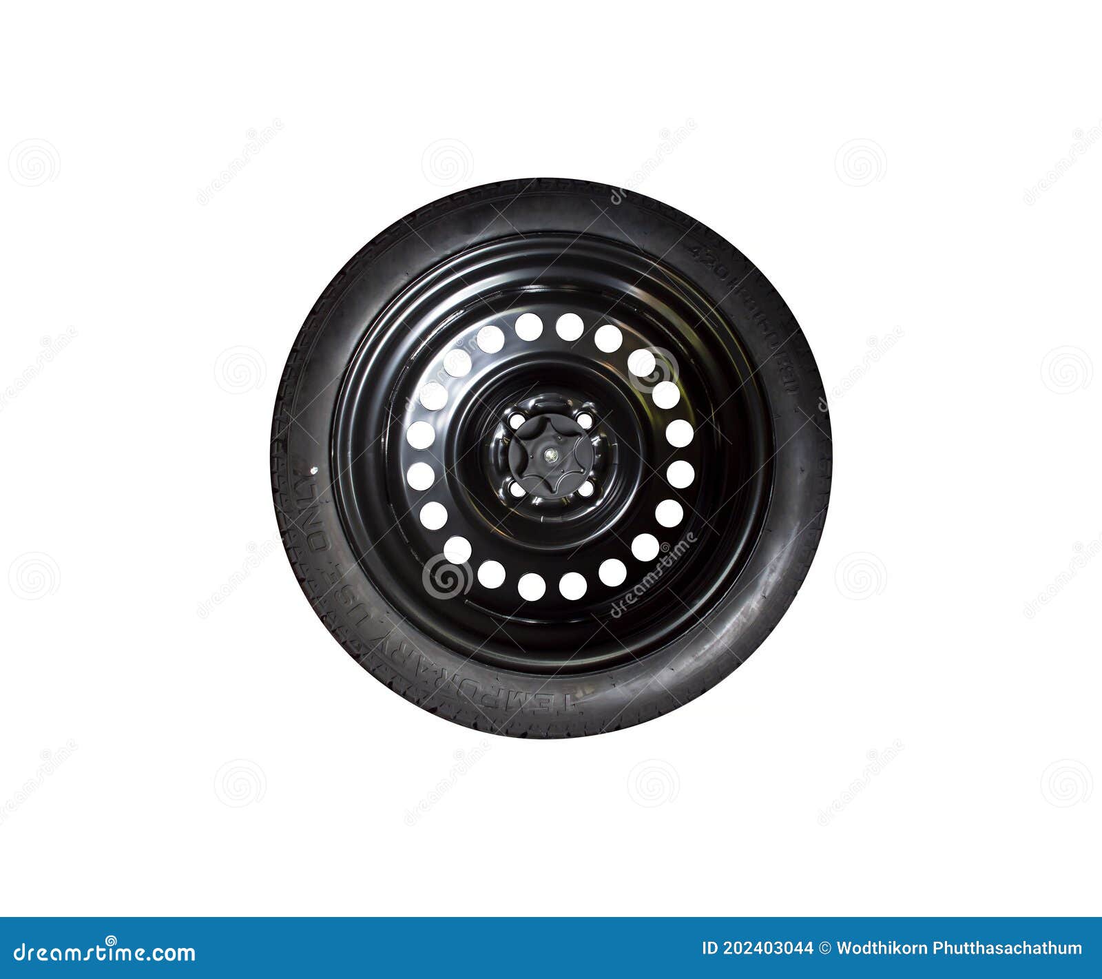 Rueda De Repuesto Temporal Aislada Foto de archivo - Imagen de ...