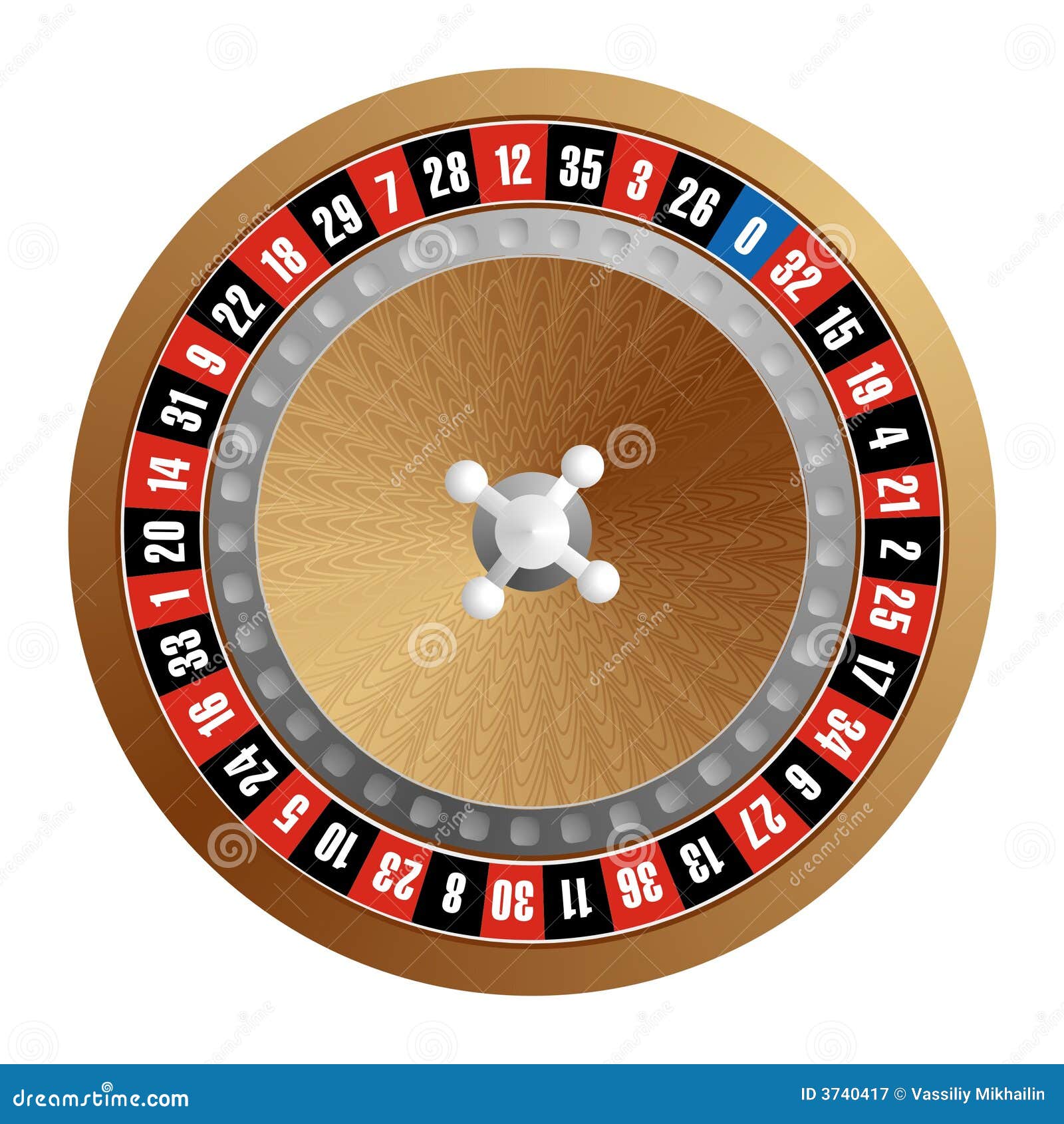Rueda de ruleta ilustración del vector. Ilustración de casino - 3740417