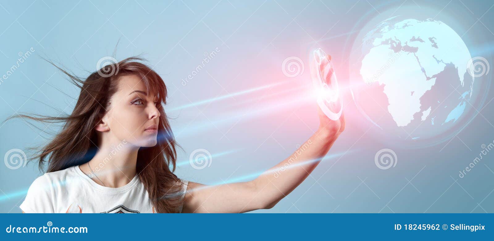 Rueda del mundo foto de archivo. Imagen de mujer, belleza - 18245962