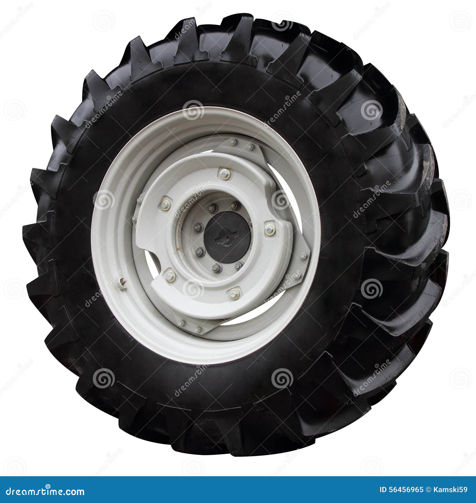 Rueda moderna del tractor imagen de archivo. Imagen de aislado - 56456965