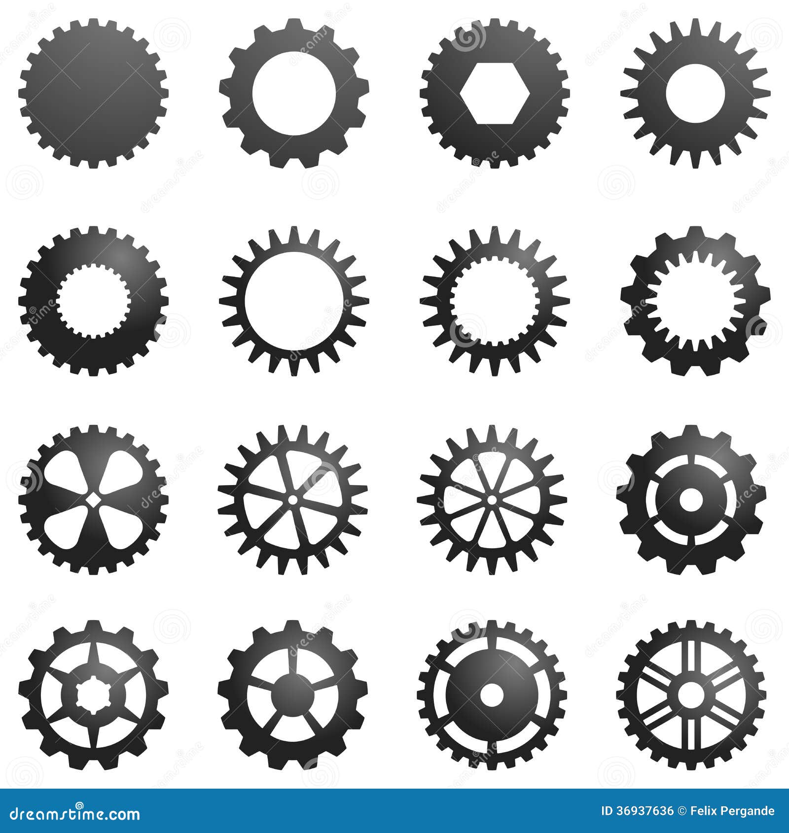 Ruedas dentadas ilustración del vector. Ilustración de diente - 36937636