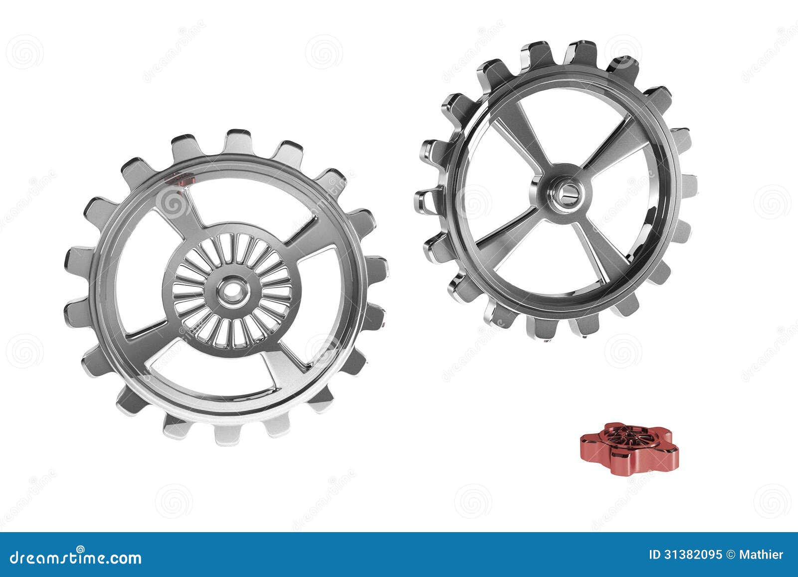 Ruedas Dentadas - Pedazo Rojo Stock de ilustración - Ilustración de ...