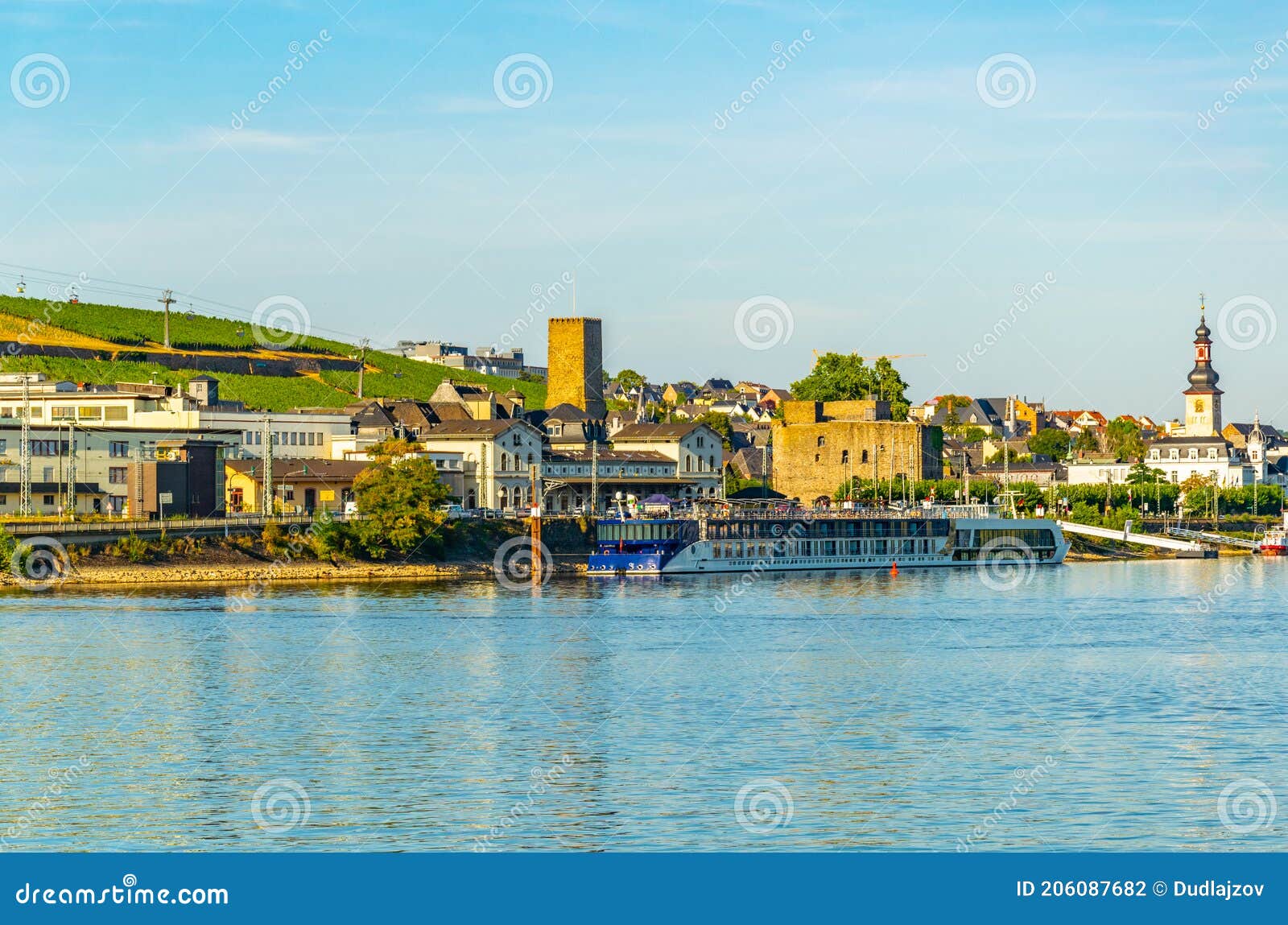 Ruedesheim am Rhein Town in Germany Stock Photo - Image of panoramic ...
