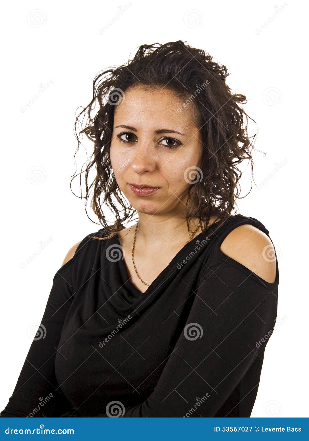 Ruffled Hair Young Crazy Woman Stock Image - Image of effect, contrast ...