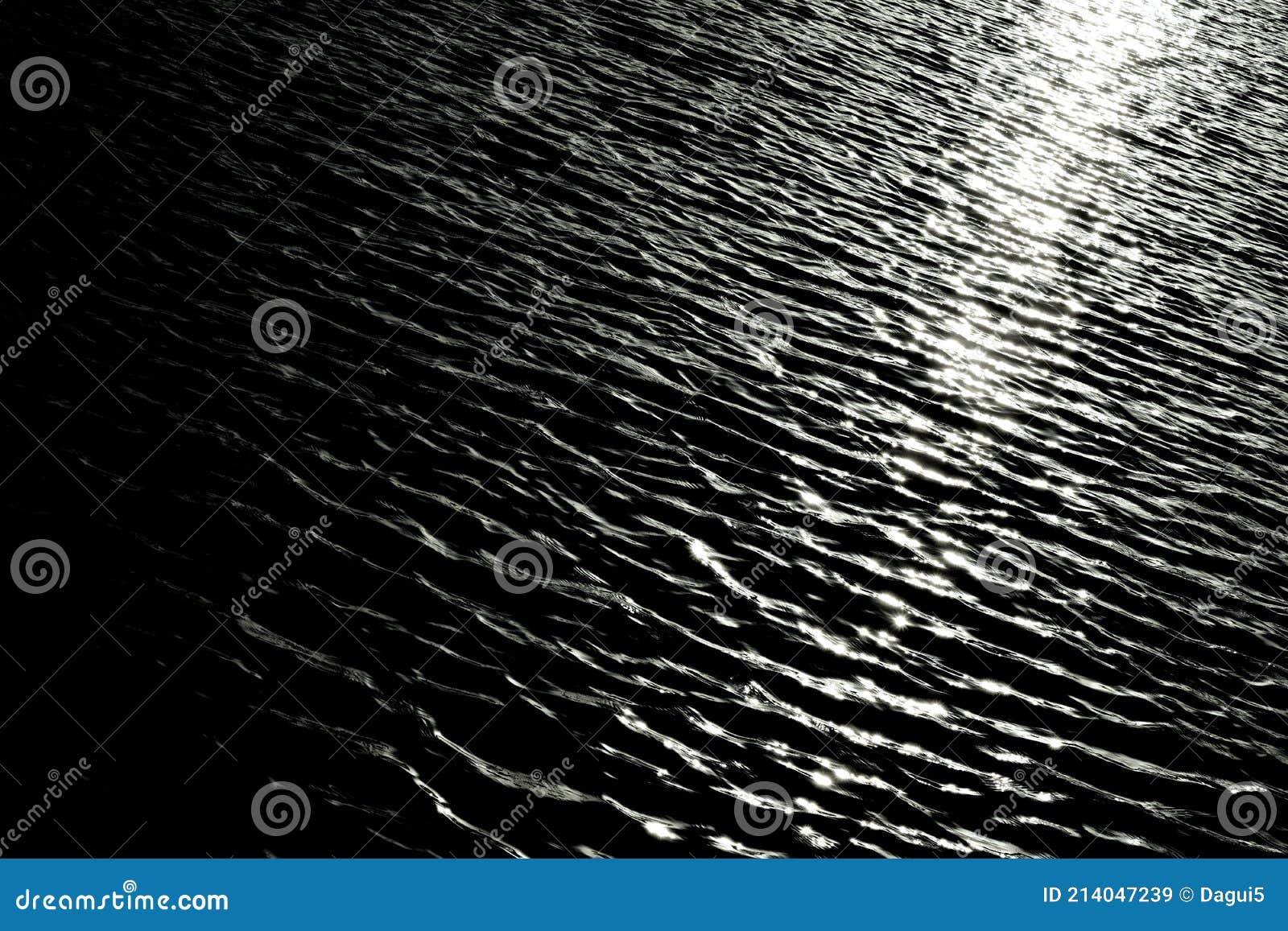 Black and White Ripples on the Water. Stock Image - Image of empty ...