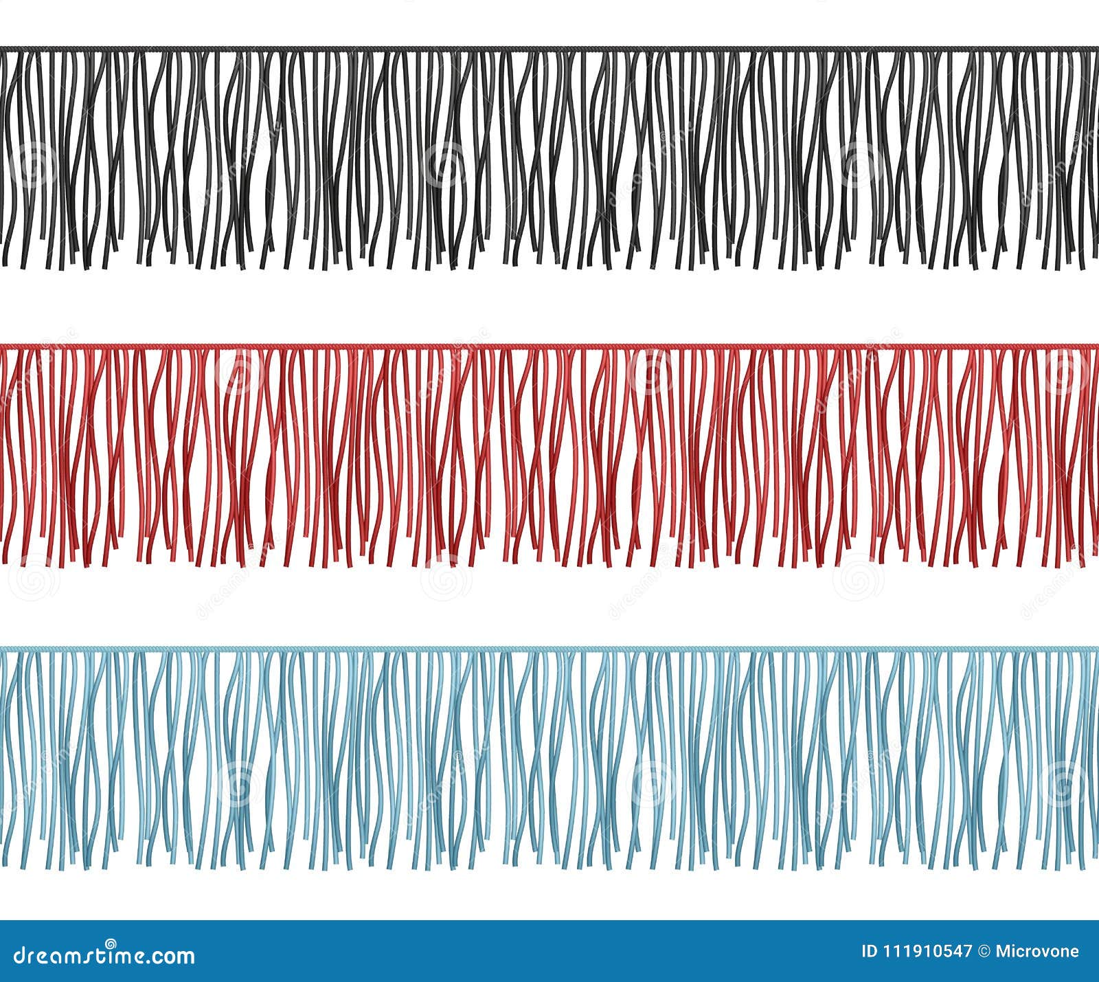 Ruffles Edge, Fringe Seamless Rows Vector Garments Component Stock ...