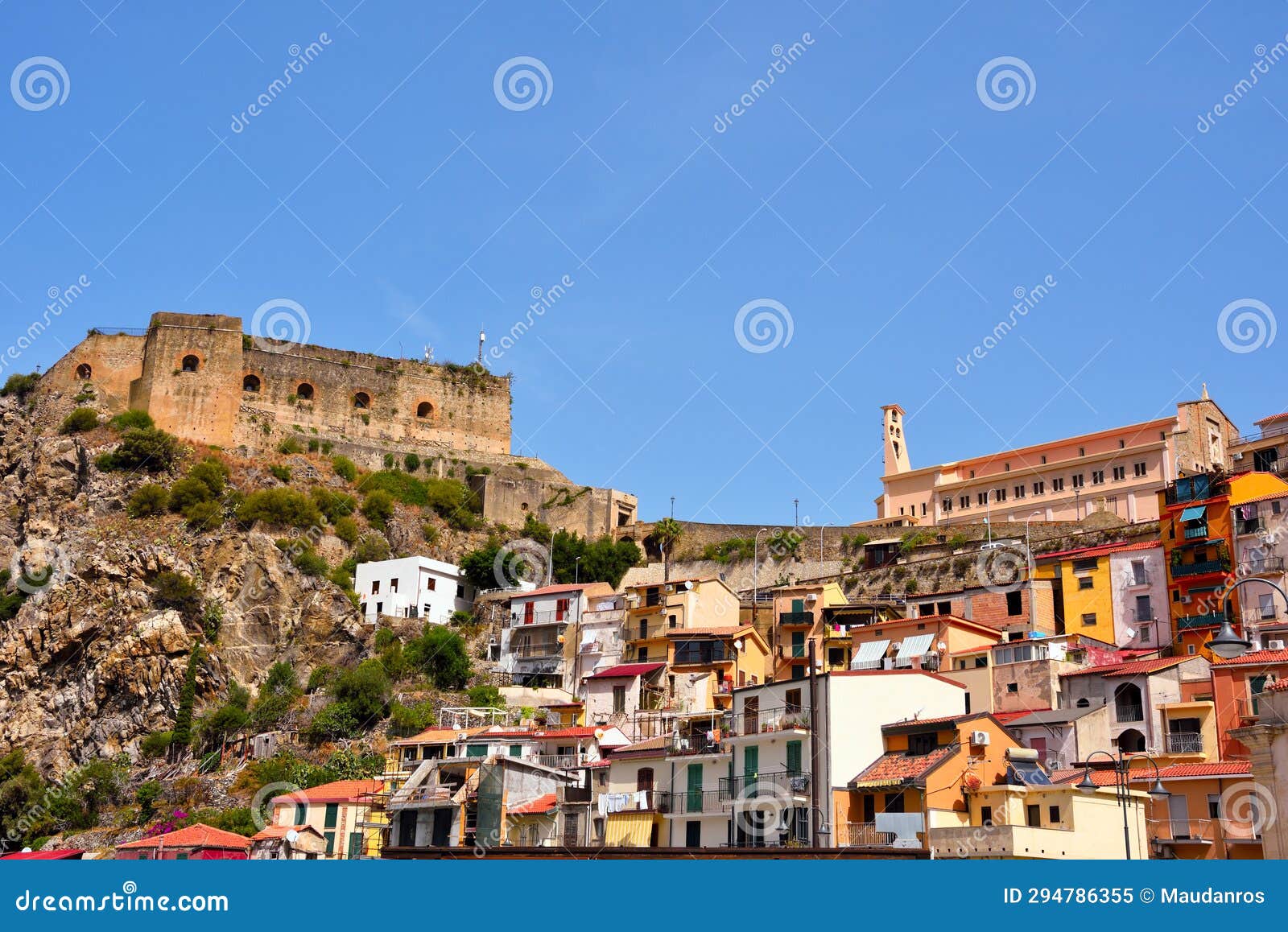 Scilla Calabria Italy stock image. Image of architecture - 294786355