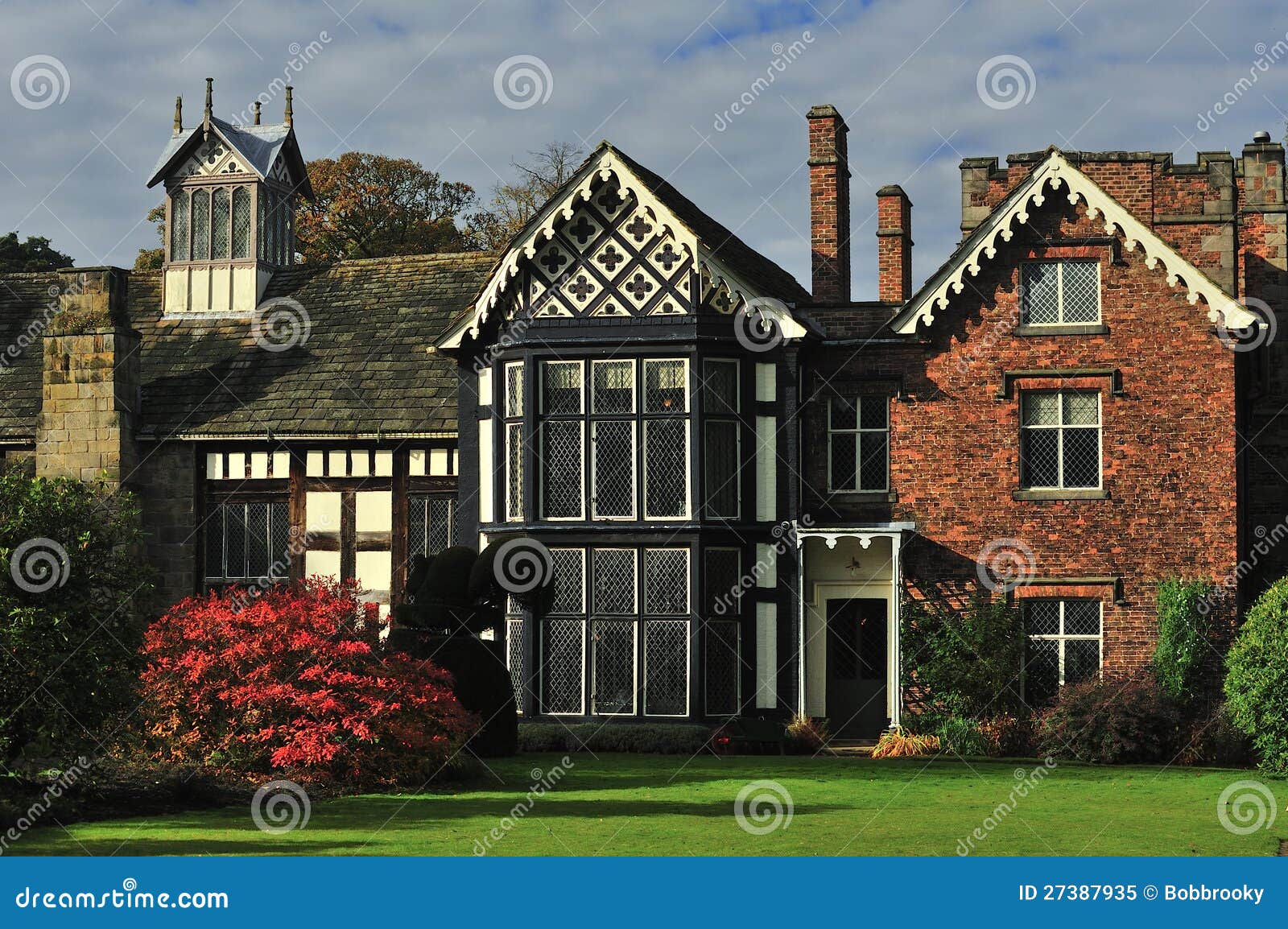 Rufford Old Hall, Rear, Lancashire Stock Image - Image of medieval ...