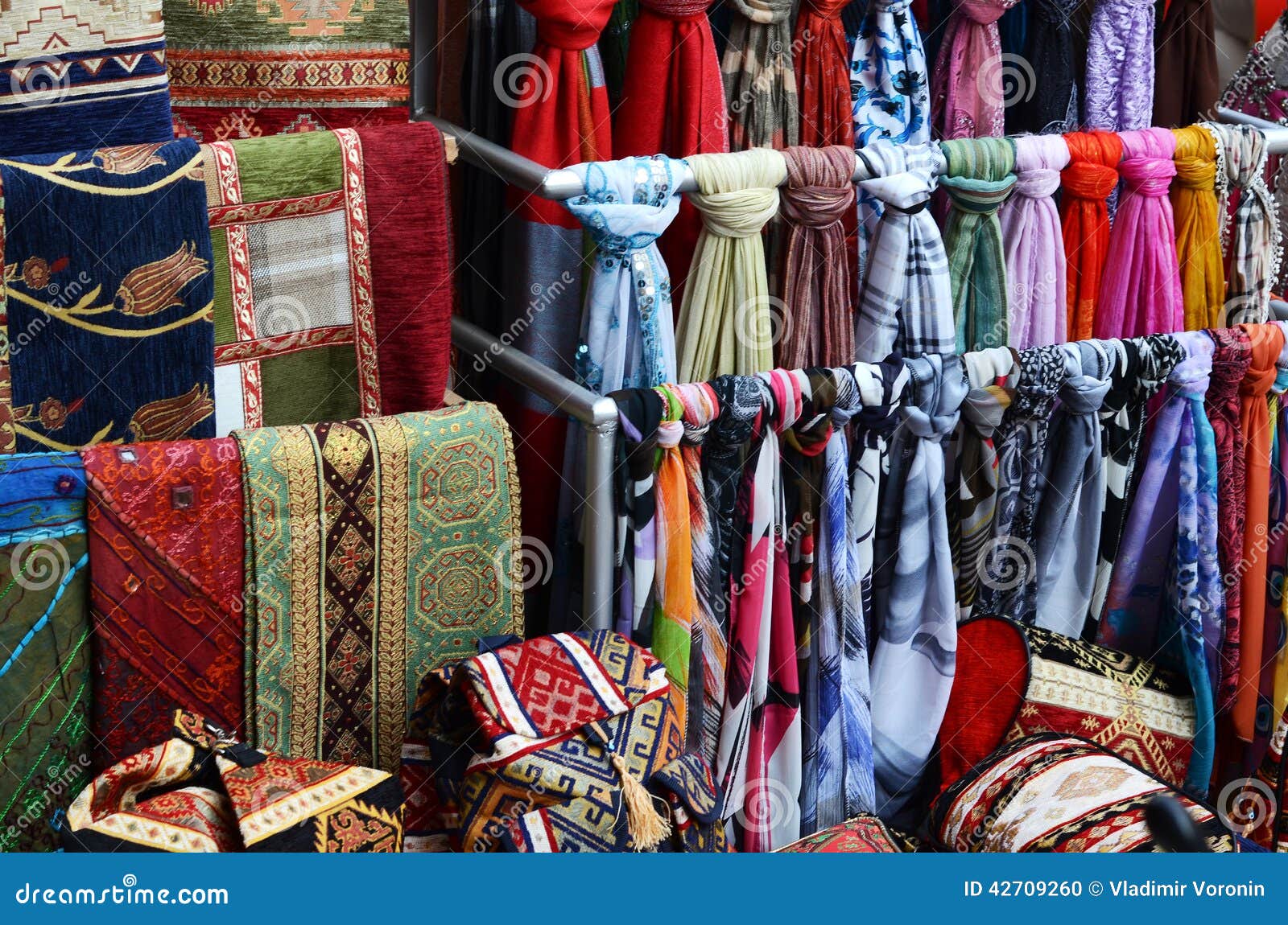 Rug Fabric from Turkey in Bazaar Stock Photo - Image of choice, objects ...