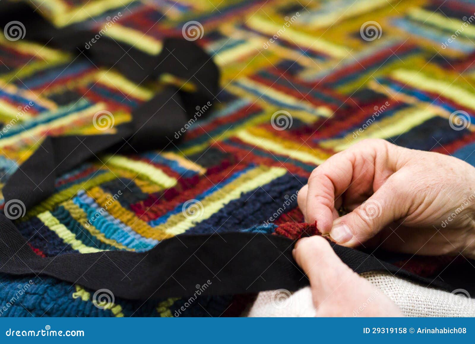 Rug hooking stock photo. Image of type, textile, hooking - 29319158