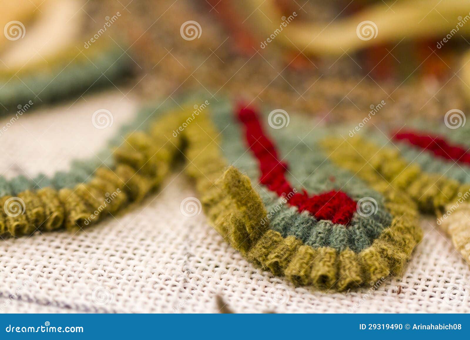 Rug hooking stock photo. Image of hook, color, unfinished - 29319490