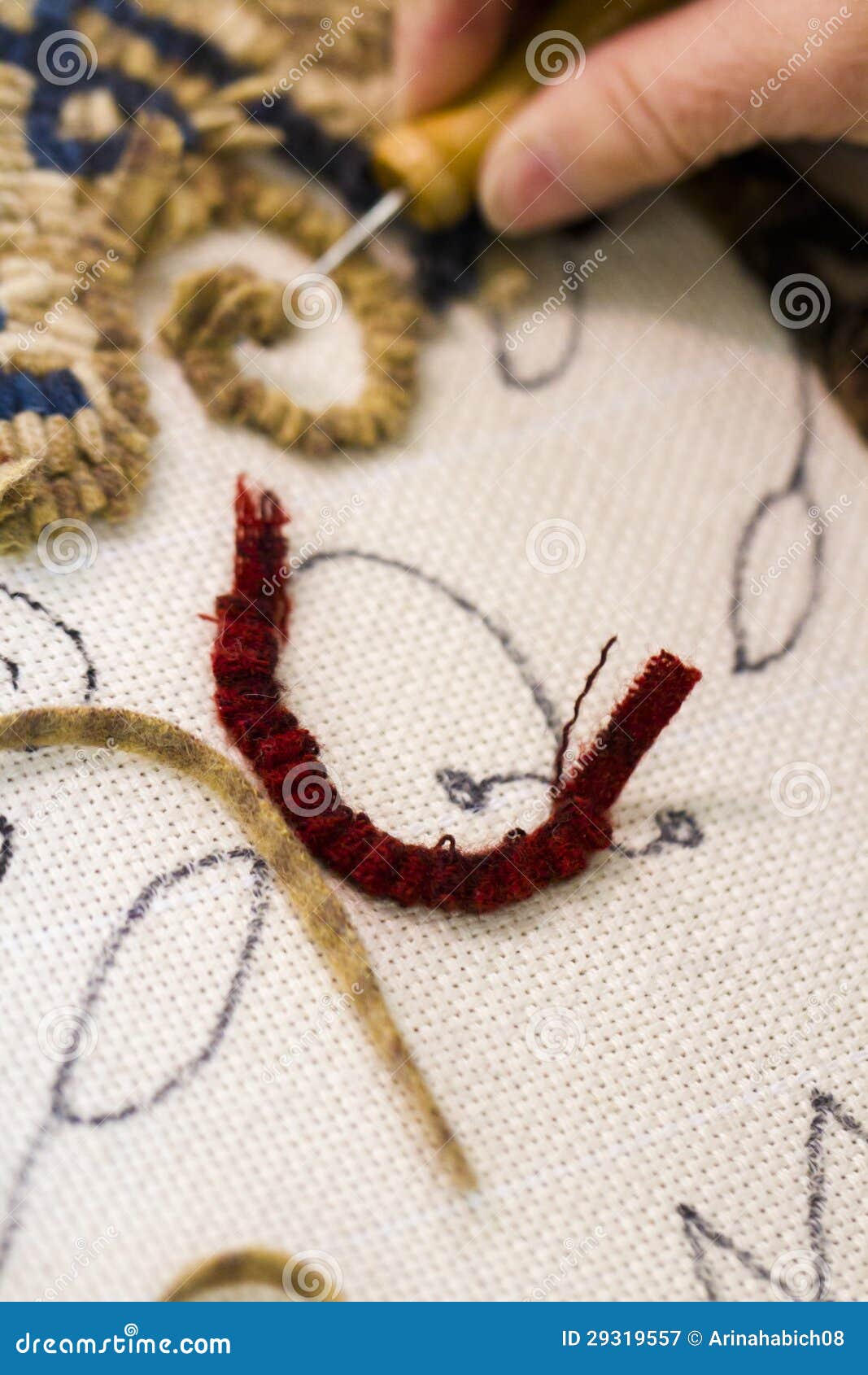 Rug hooking stock image. Image of color, type, hold, tools - 29319557