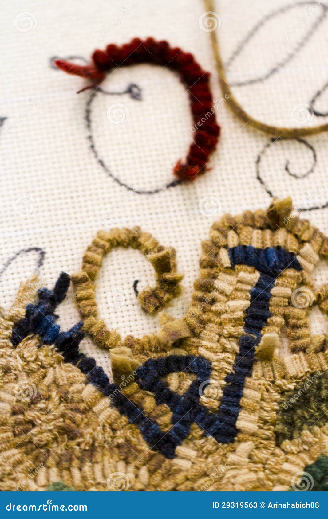 Rug hooking stock image. Image of fabrix, hooking, material - 29319563