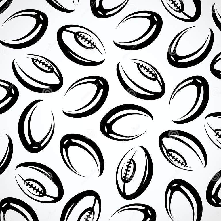 Rugby Background, Pattern Set. Collection Icons Rugby Stock ...